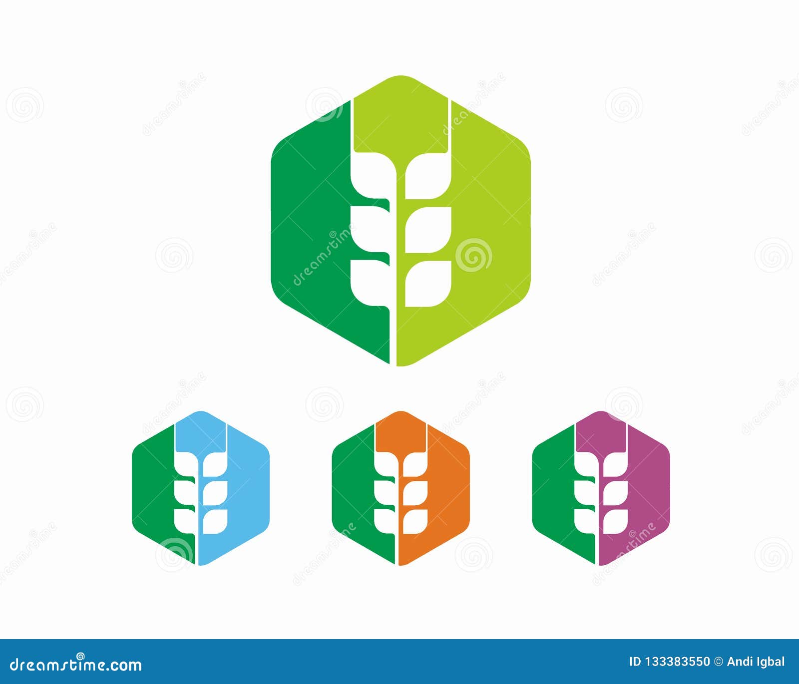 Wheat or Grain Logo Design Concept for Agriculture Logo Template Stock ...