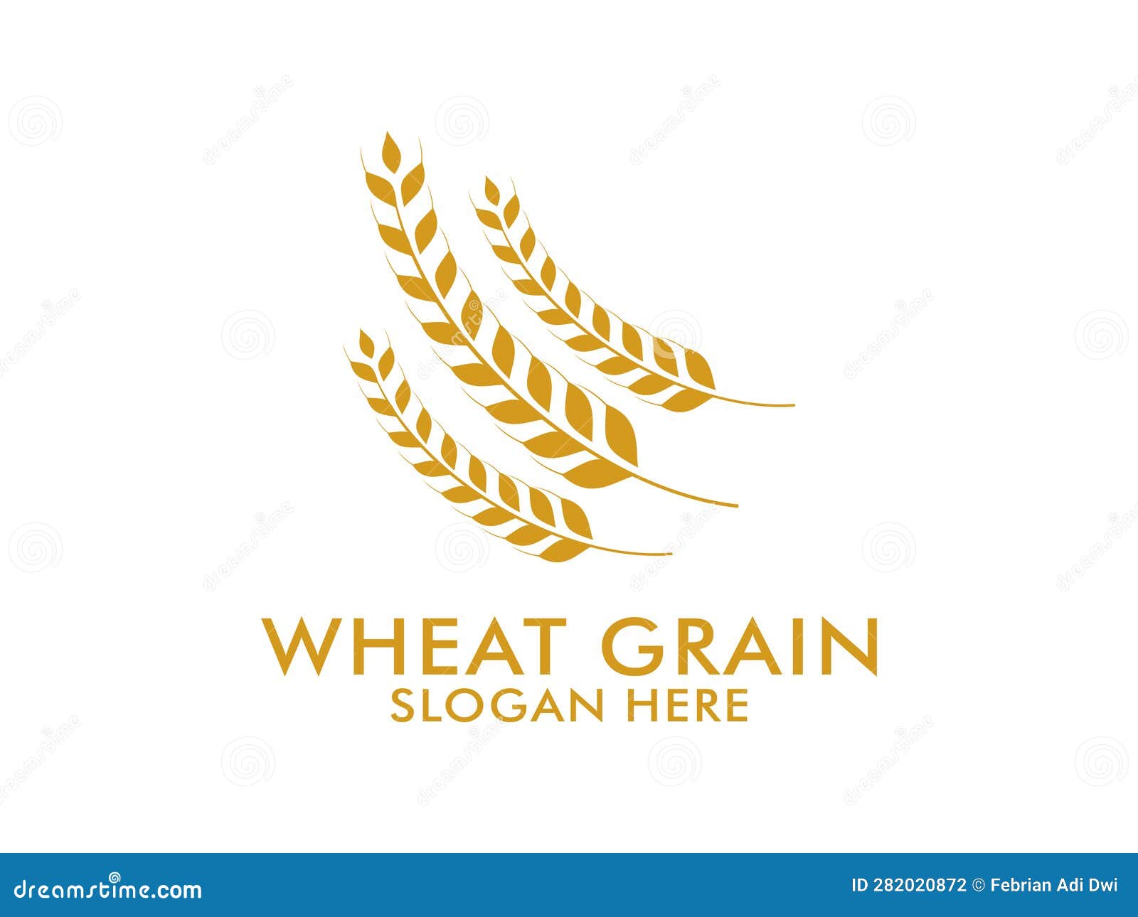 Simple Wheat Grain Vector Icon Logo Design Stock Vector - Illustration ...