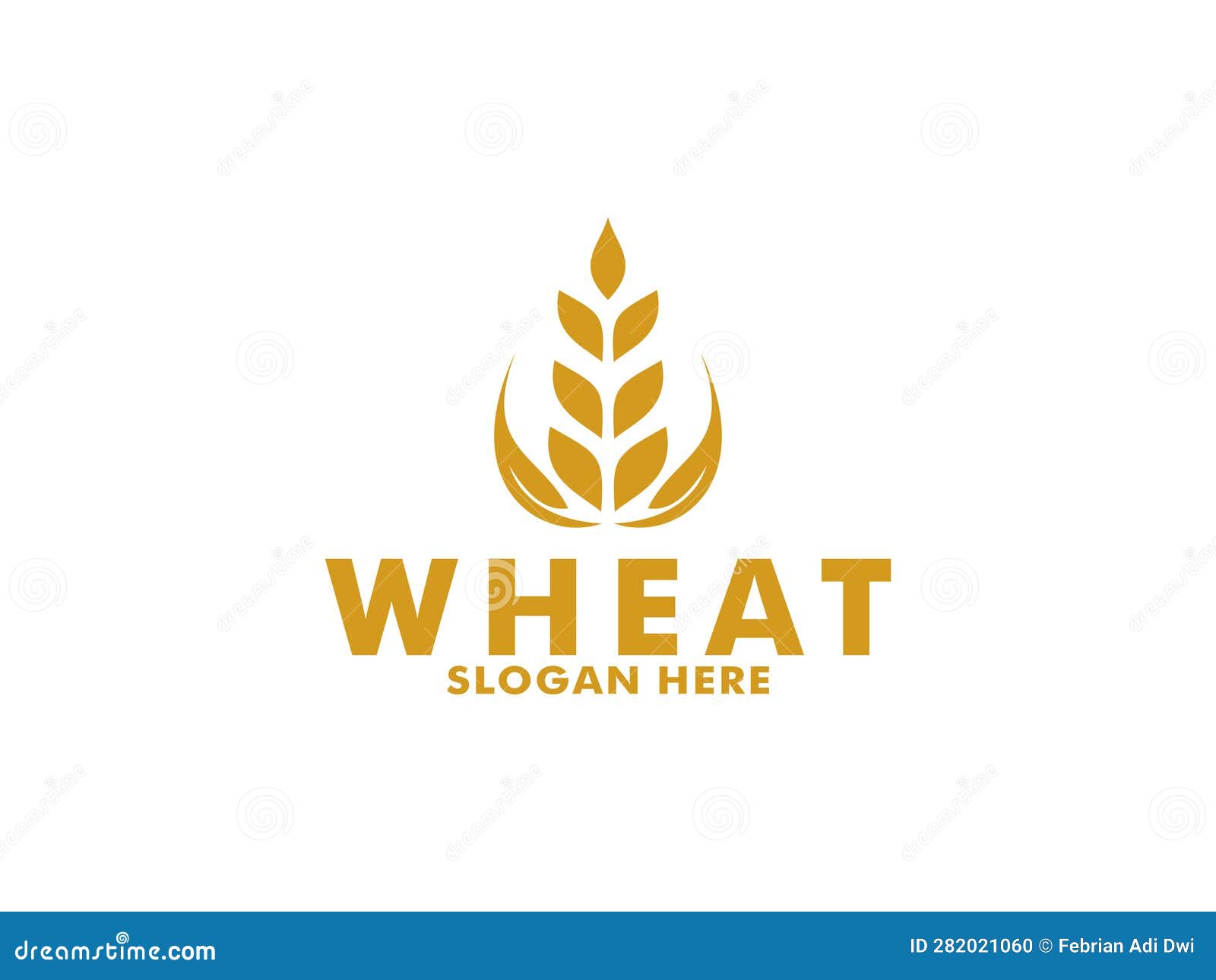 Simple Wheat Grain Vector Icon Logo Design Stock Vector - Illustration ...