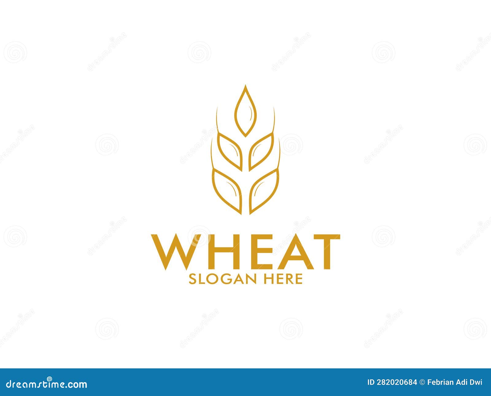 Simple Wheat Grain Vector Icon Logo Design Stock Vector - Illustration ...