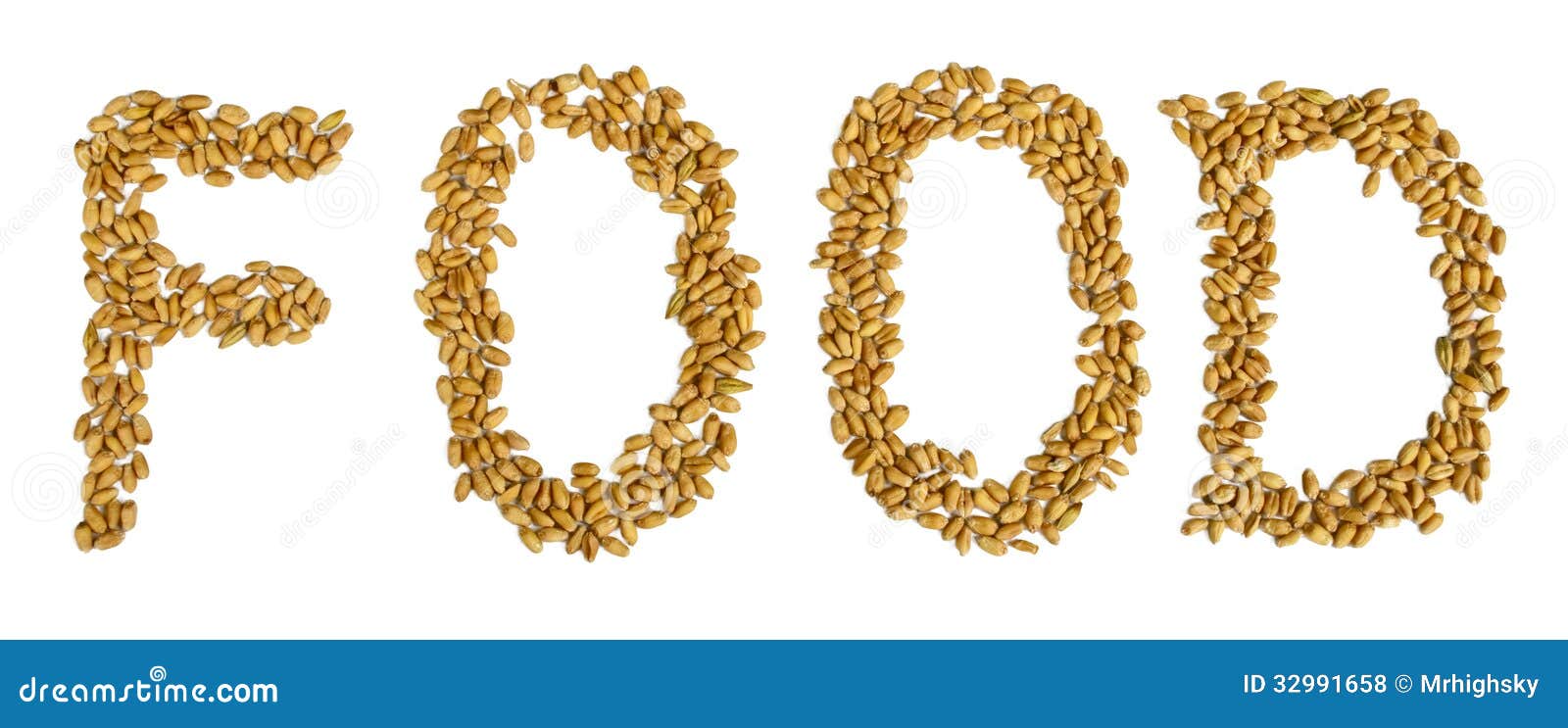 Wheat grains food text stock photo. Image of wheat, keyword - 32991658