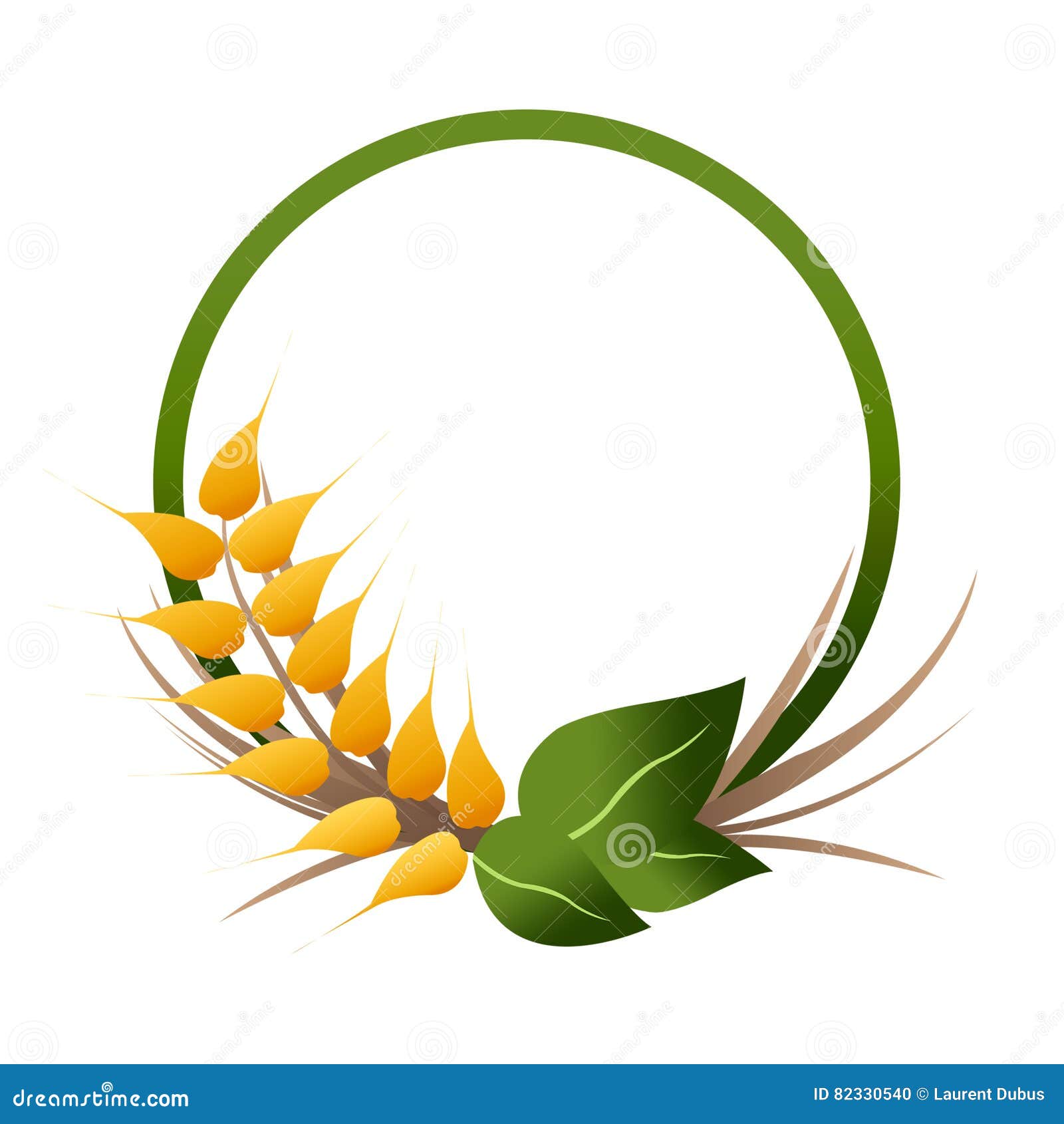 Wheat grains logo stock illustration. Illustration of grain - 82330540