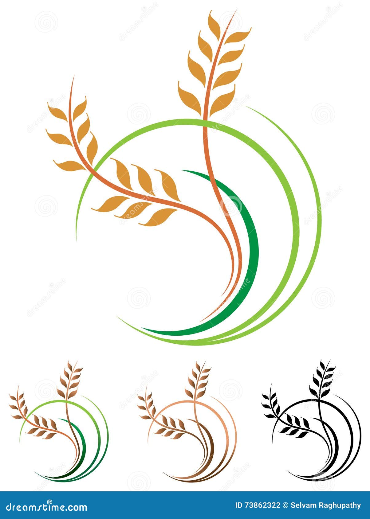 Wheat Logo Line Art