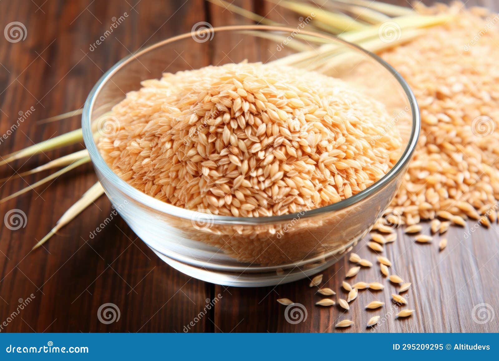 Wheat Grains in a Transparent Bowl Indicating Gluten Sensitivity Stock ...