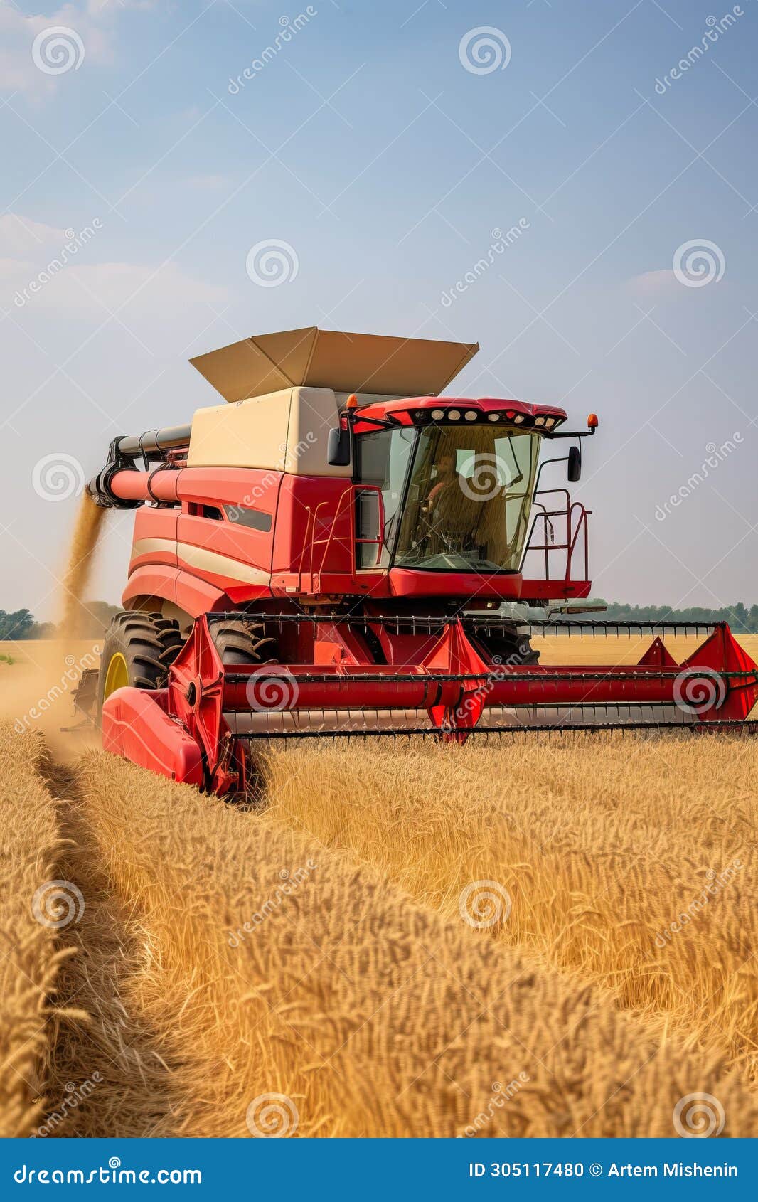 Wheat Harvester Machine Wheat Harvester Machine. Stock Photo - Image of ...
