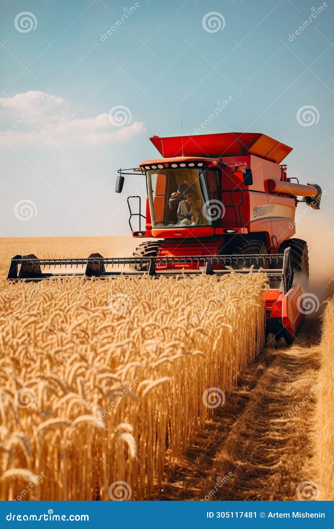 Wheat Harvester Machine Wheat Harvester Machine. Stock Illustration ...