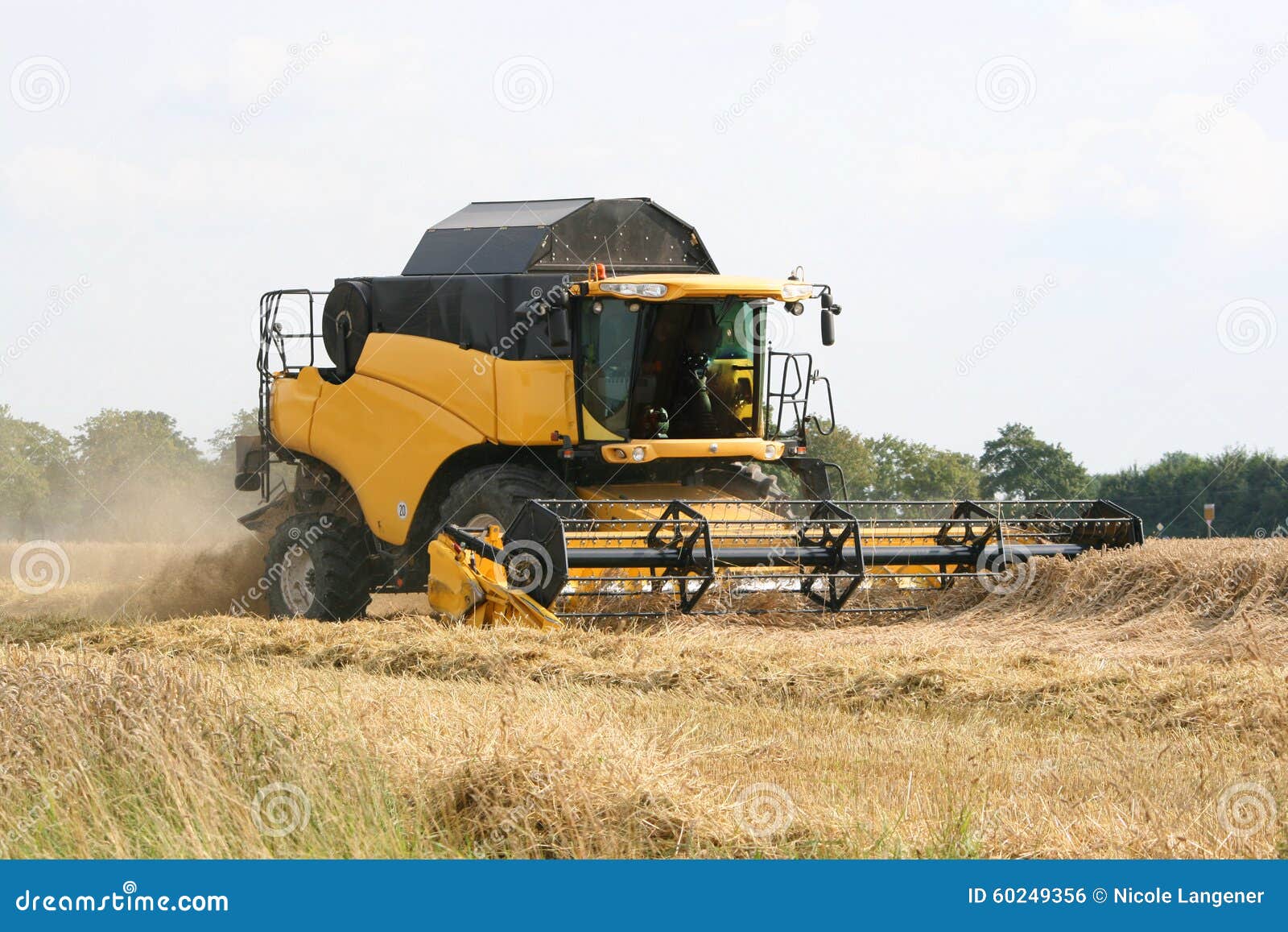 Wheat Harvesting Equipment - Combine Harvester Stock Photo - Image of ...