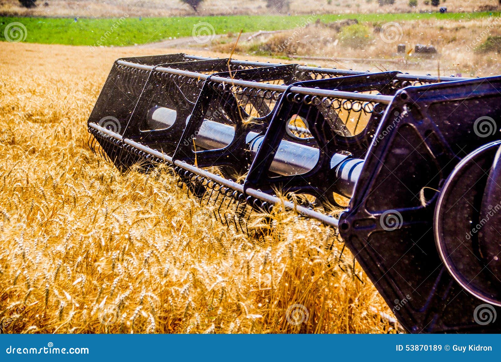 Wheat harvesting machine stock image. Image of harvest - 53870189