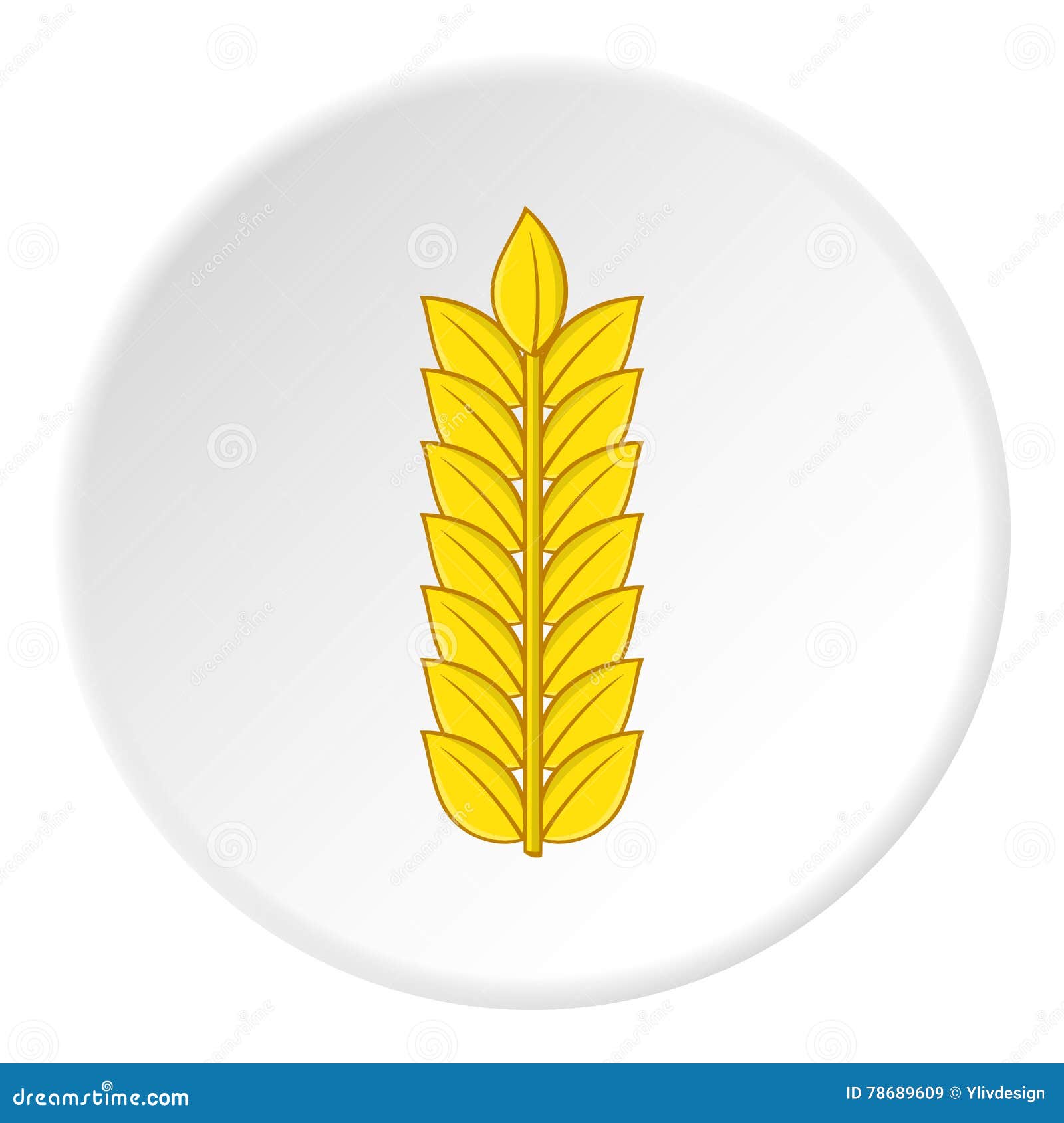 Wheat icon, cartoon style stock vector. Illustration of growth - 78689609