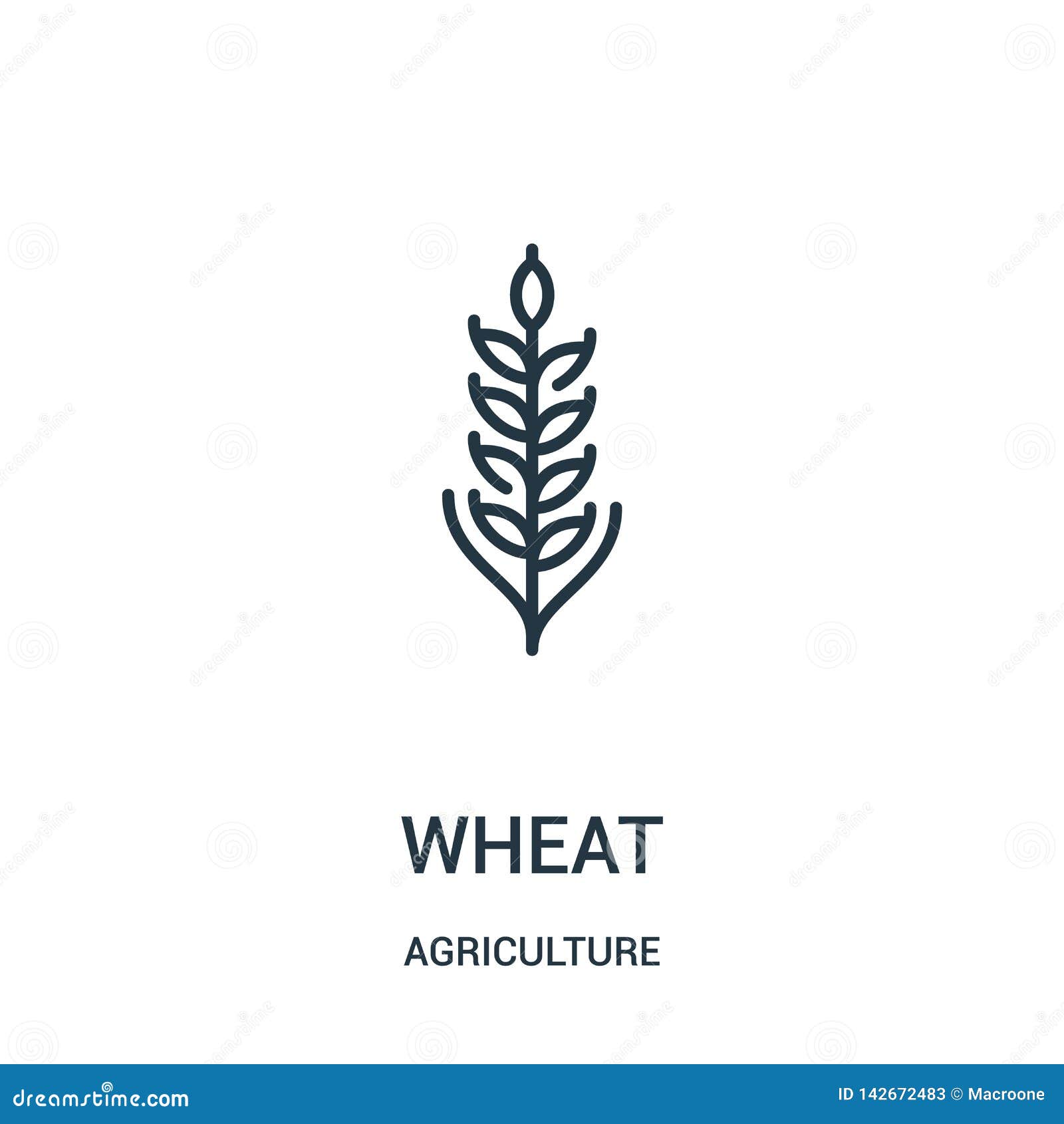 Wheat Icon Vector from Agriculture Collection. Thin Line Wheat Outline ...