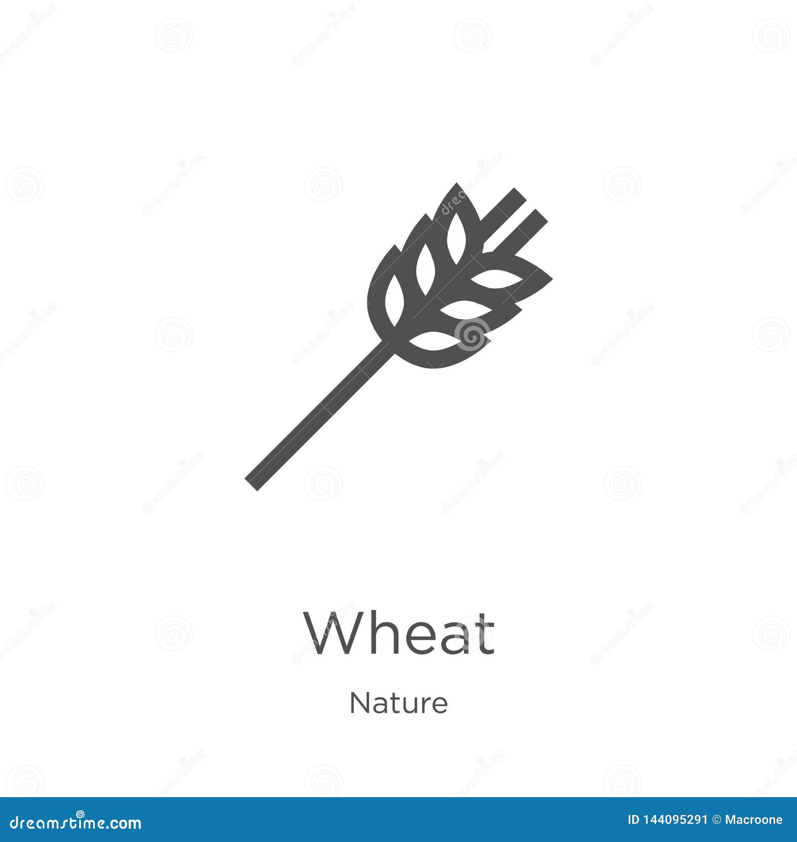 Wheat Icon Vector from Nature Collection. Thin Line Wheat Outline Icon ...
