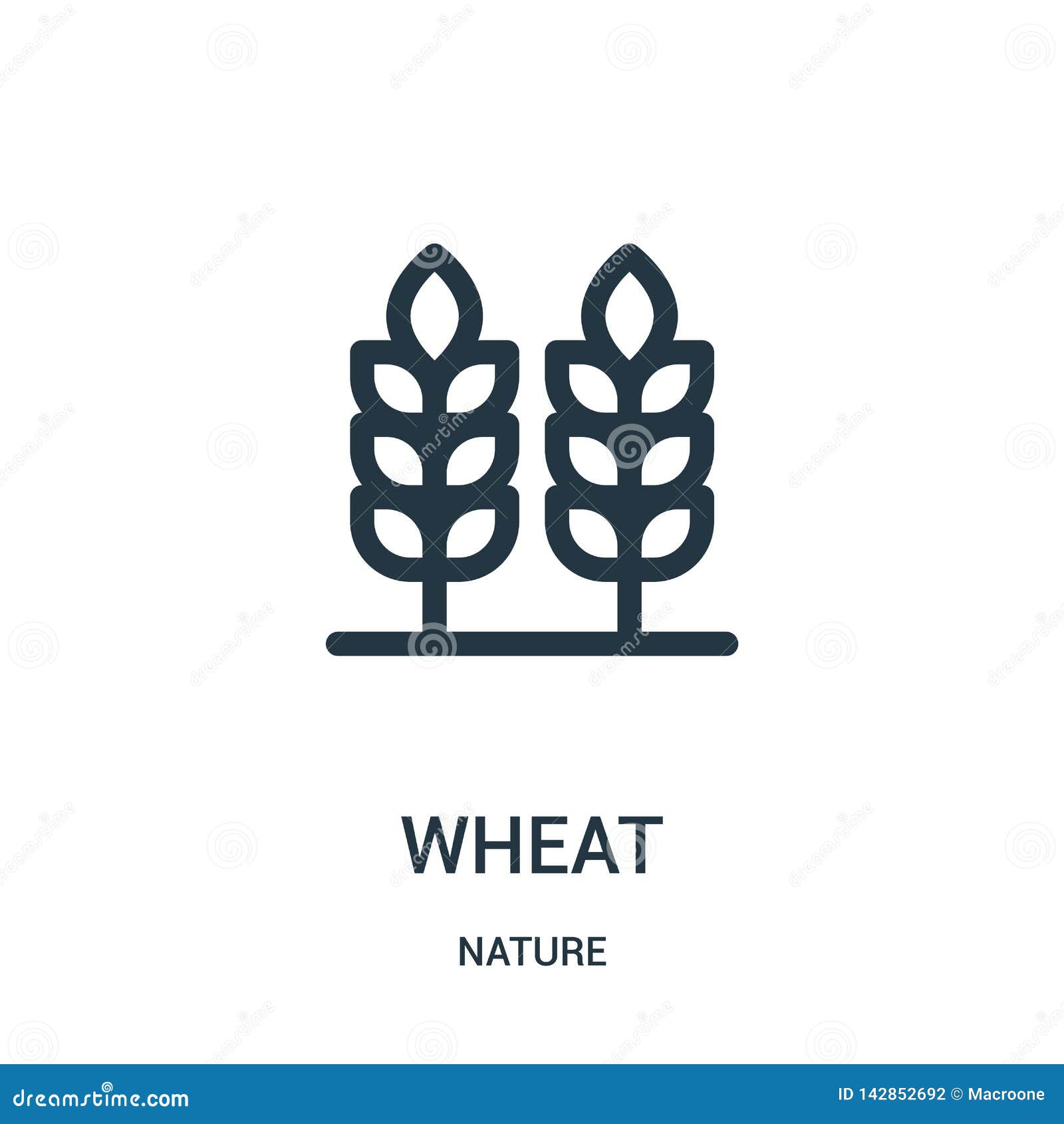 Wheat Icon Vector from Nature Collection. Thin Line Wheat Outline Icon ...