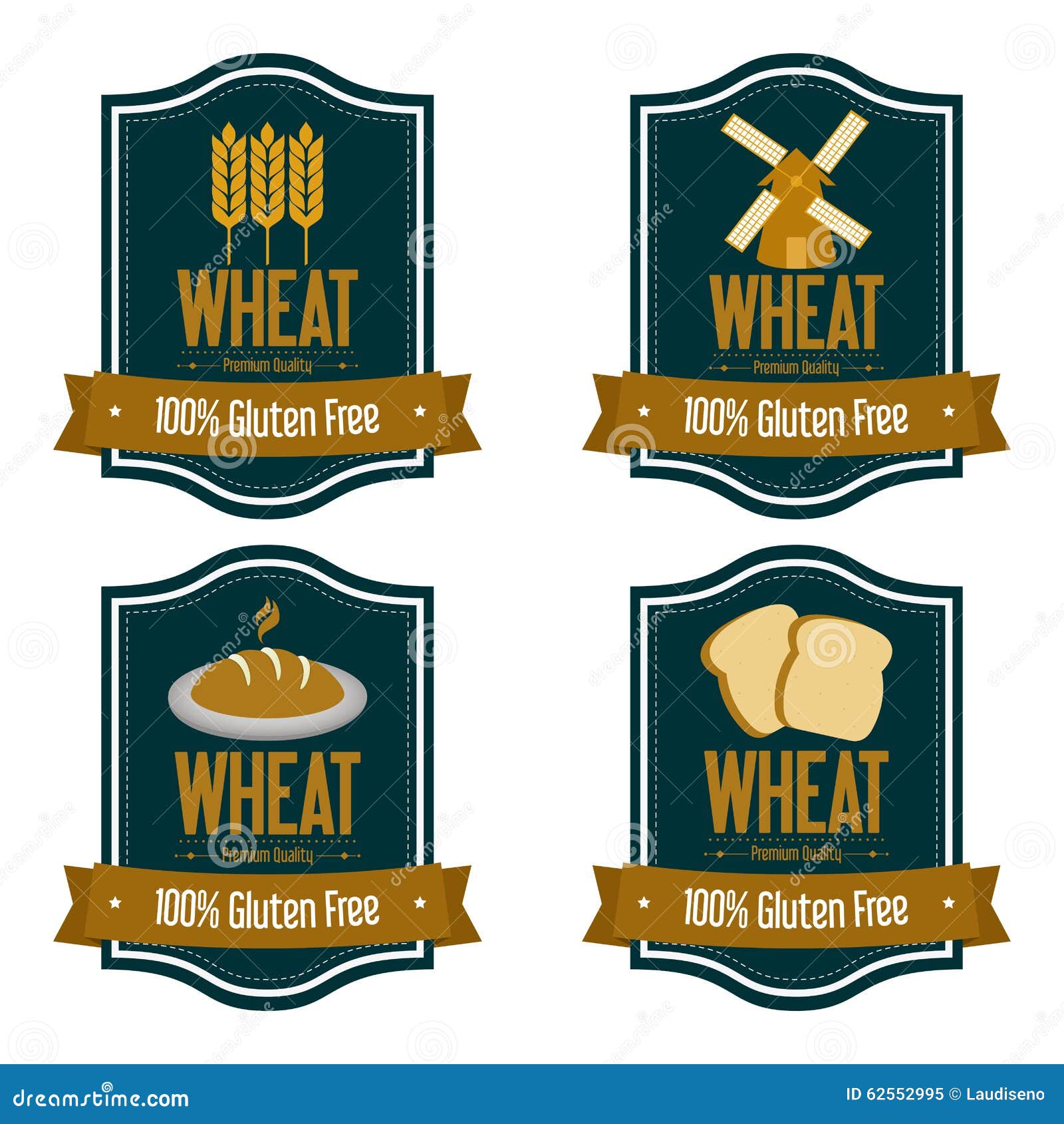 Wheat Labels stock vector. Illustration of beauty, bakery - 62552995