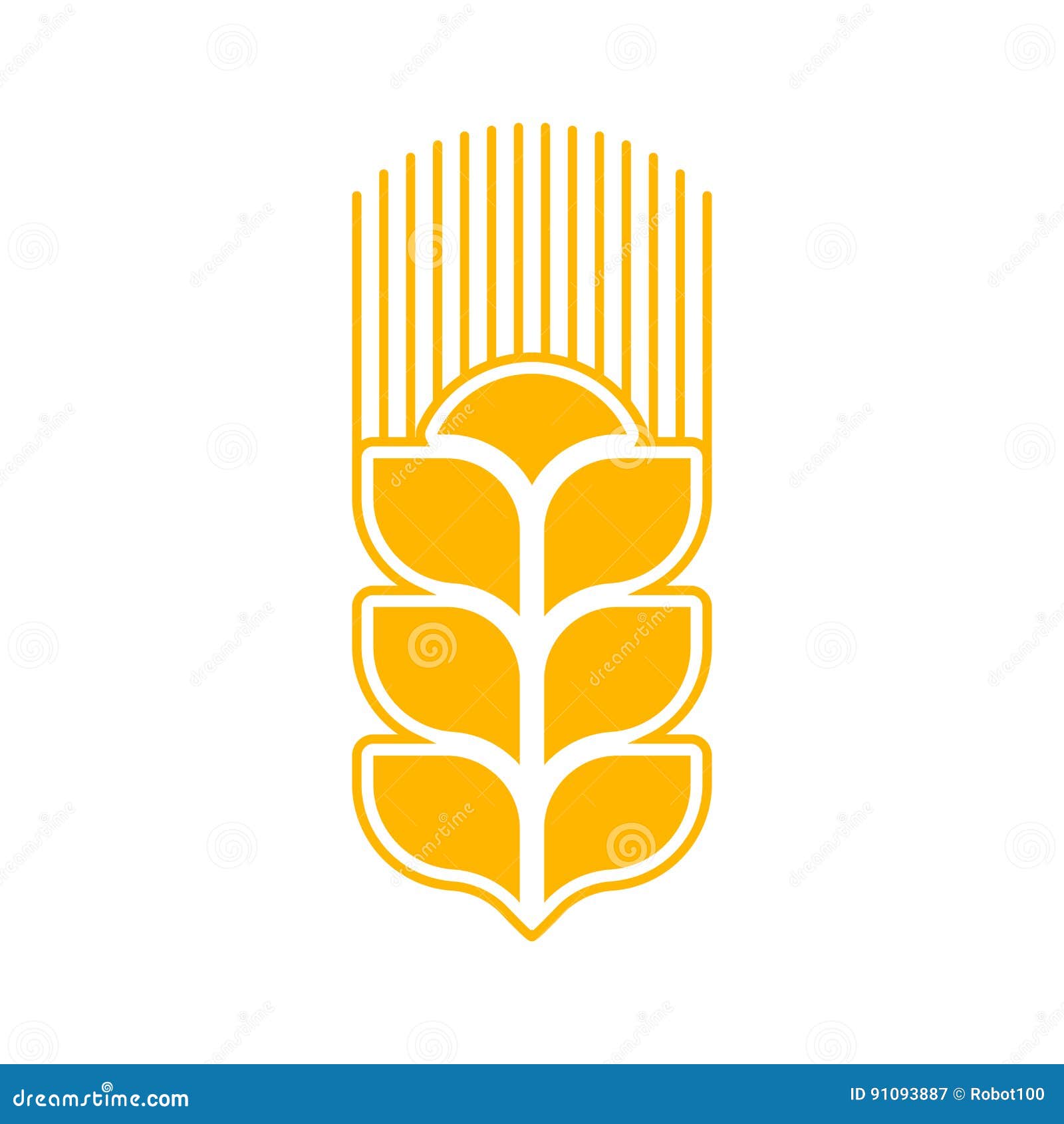 Wheat Logo Abstract. Agricultural Emblem Sign Isolated Stock Vector ...