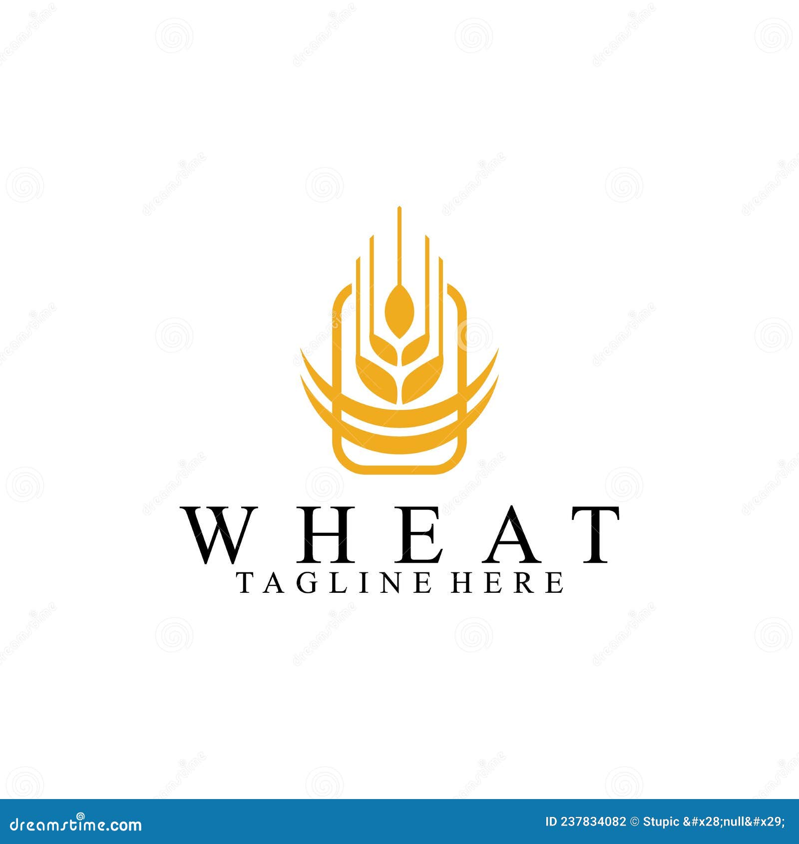 Wheat Logo Design Concept Vector Isolated in White Background Stock ...