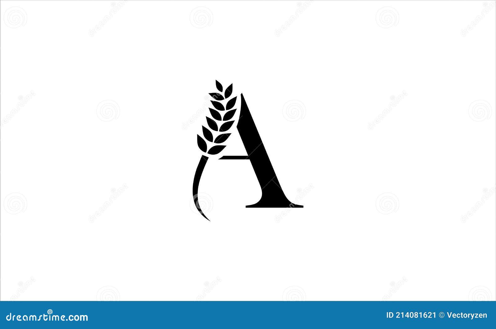 Wheat Logo Letter a Vector Illustration Stock Vector - Illustration of ...