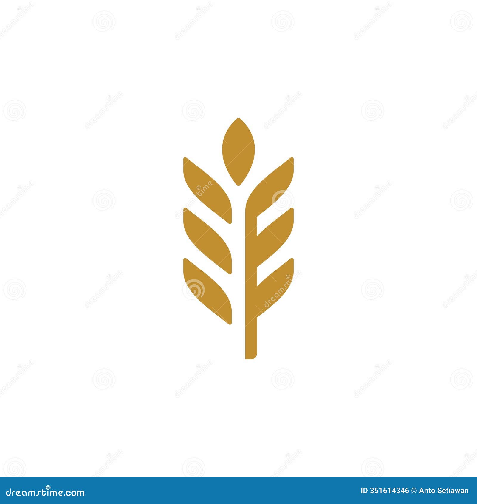 Wheat Logo Vector. Organic Paddy Rice Icon Stock Illustration ...