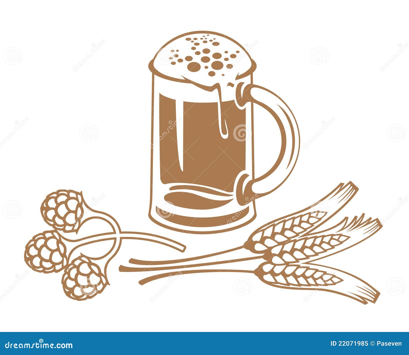 Wheat malt beer stock vector. Illustration of bottles - 22071985