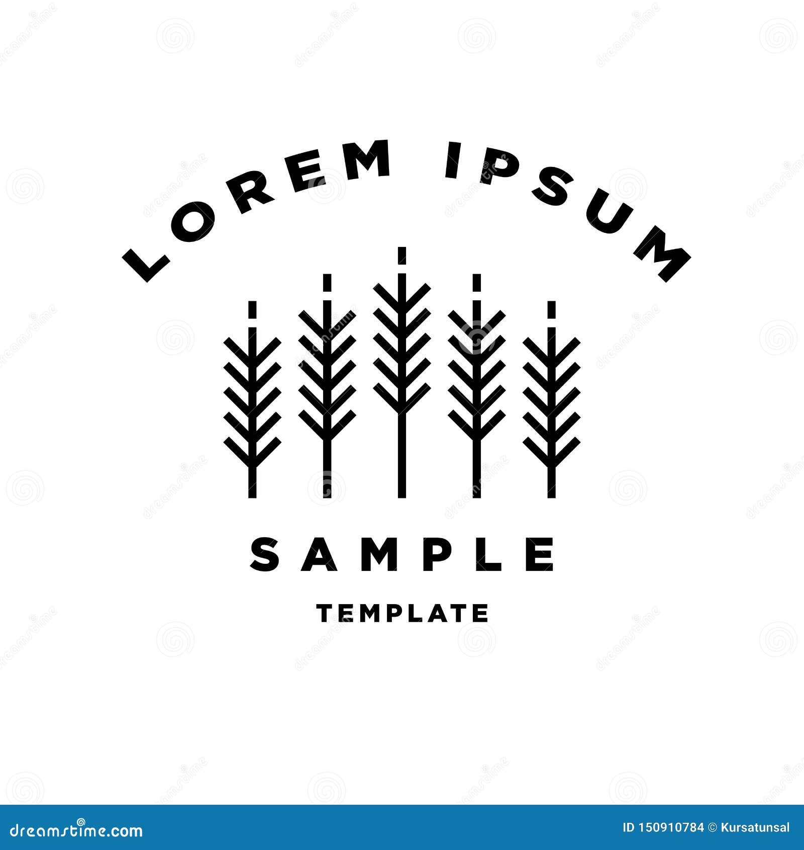 Wheat Minimal Sign Vector Design Stock Vector - Illustration of wheat ...