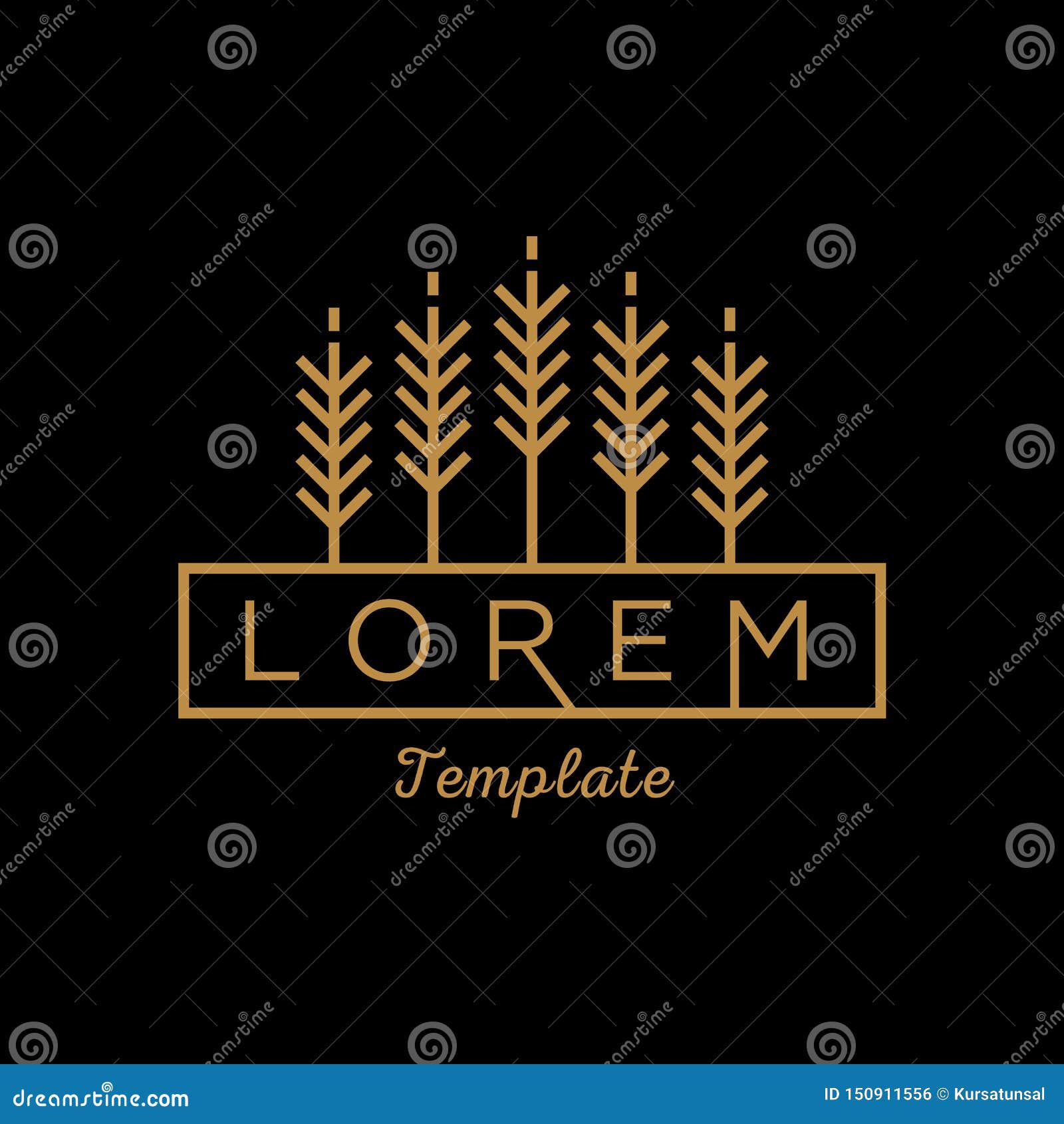 Wheat Minimal Sign Vector Design Stock Vector - Illustration of symbol ...