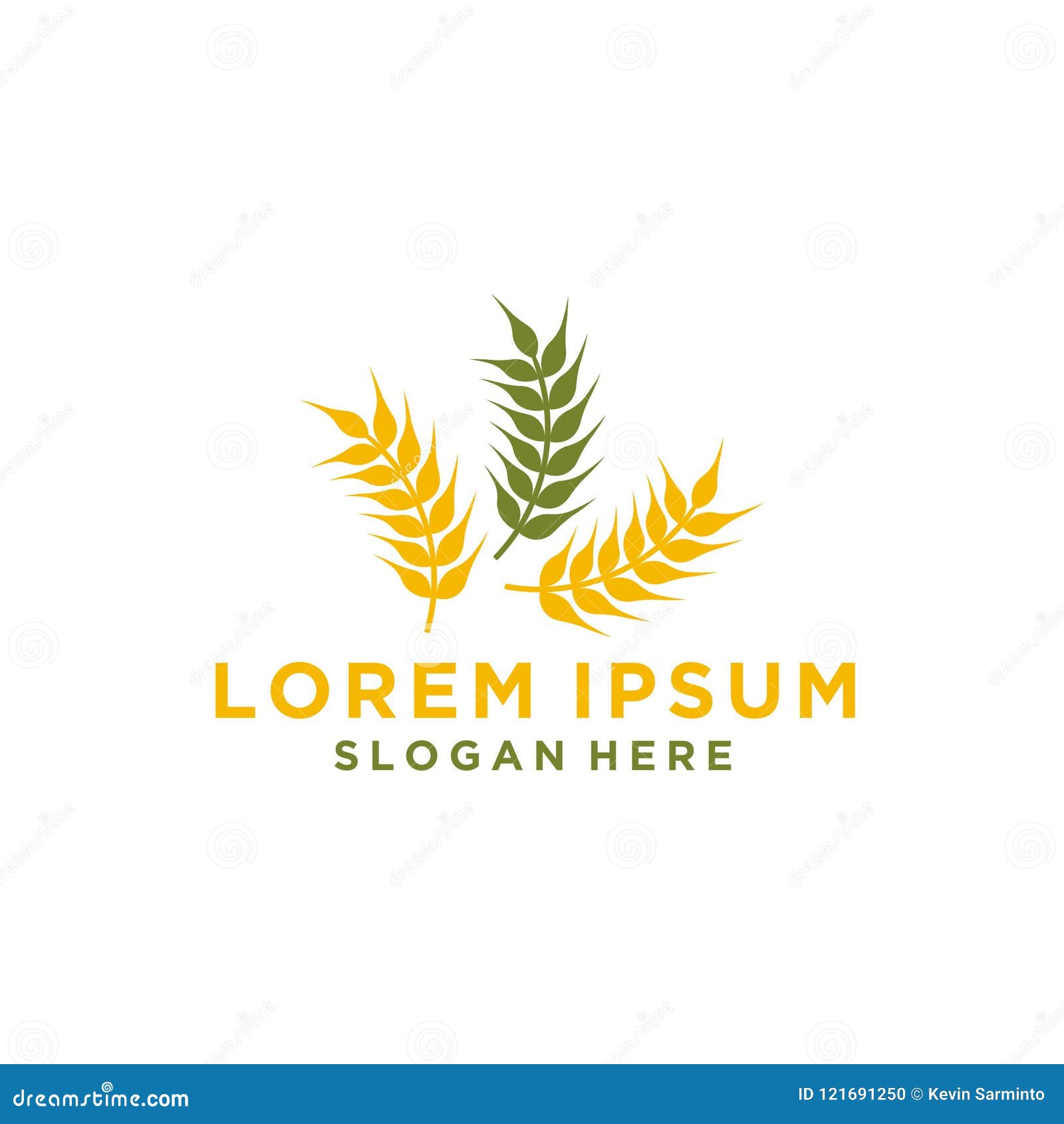 Wheat paddy logo stock vector. Illustration of frame - 121691250