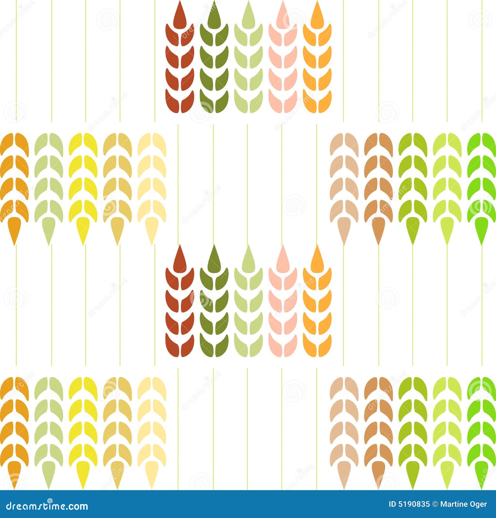 Wheat Pattern. stock vector. Illustration of single, natural - 5190835
