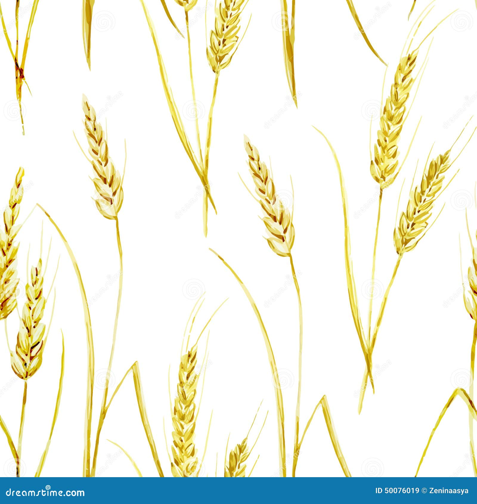 Wheat pattern stock vector. Illustration of seamless - 50076019