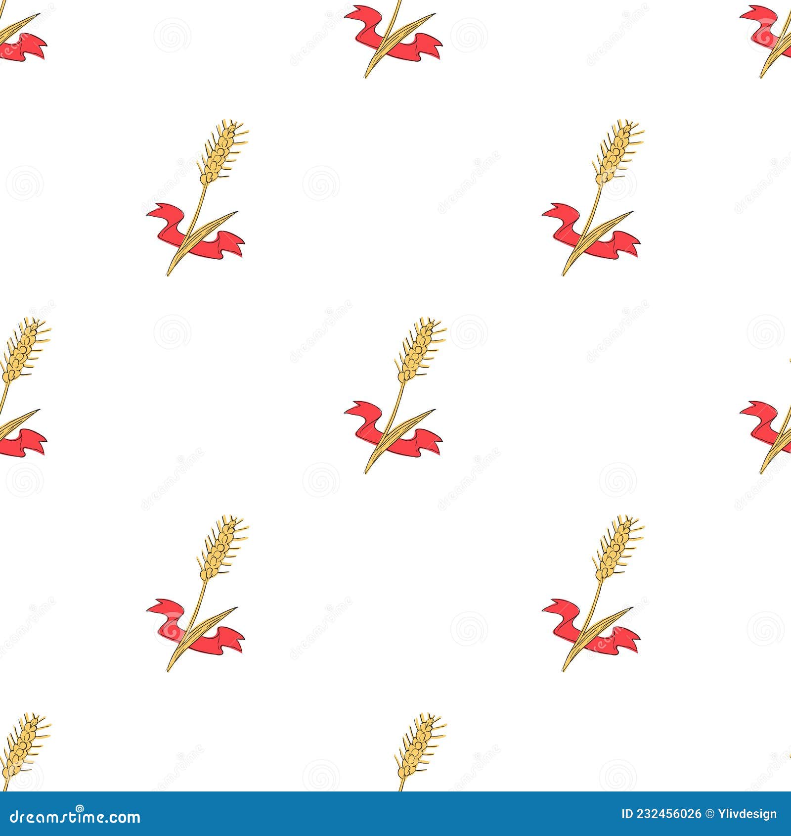 Wheat Pattern Seamless Vector Stock Vector - Illustration of pattern ...
