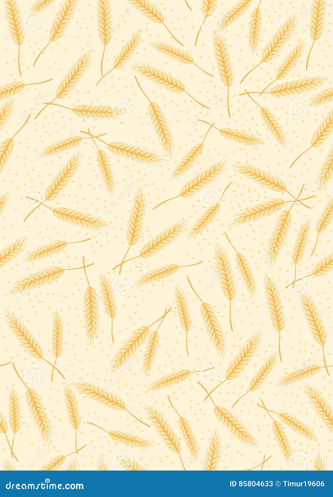 Wheat pattern stock vector. Illustration of pattern, design - 85804633