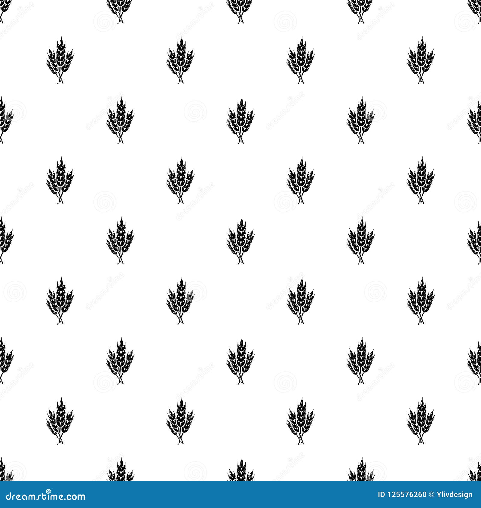 Wheat pattern seamless stock illustration. Illustration of crop - 125576260