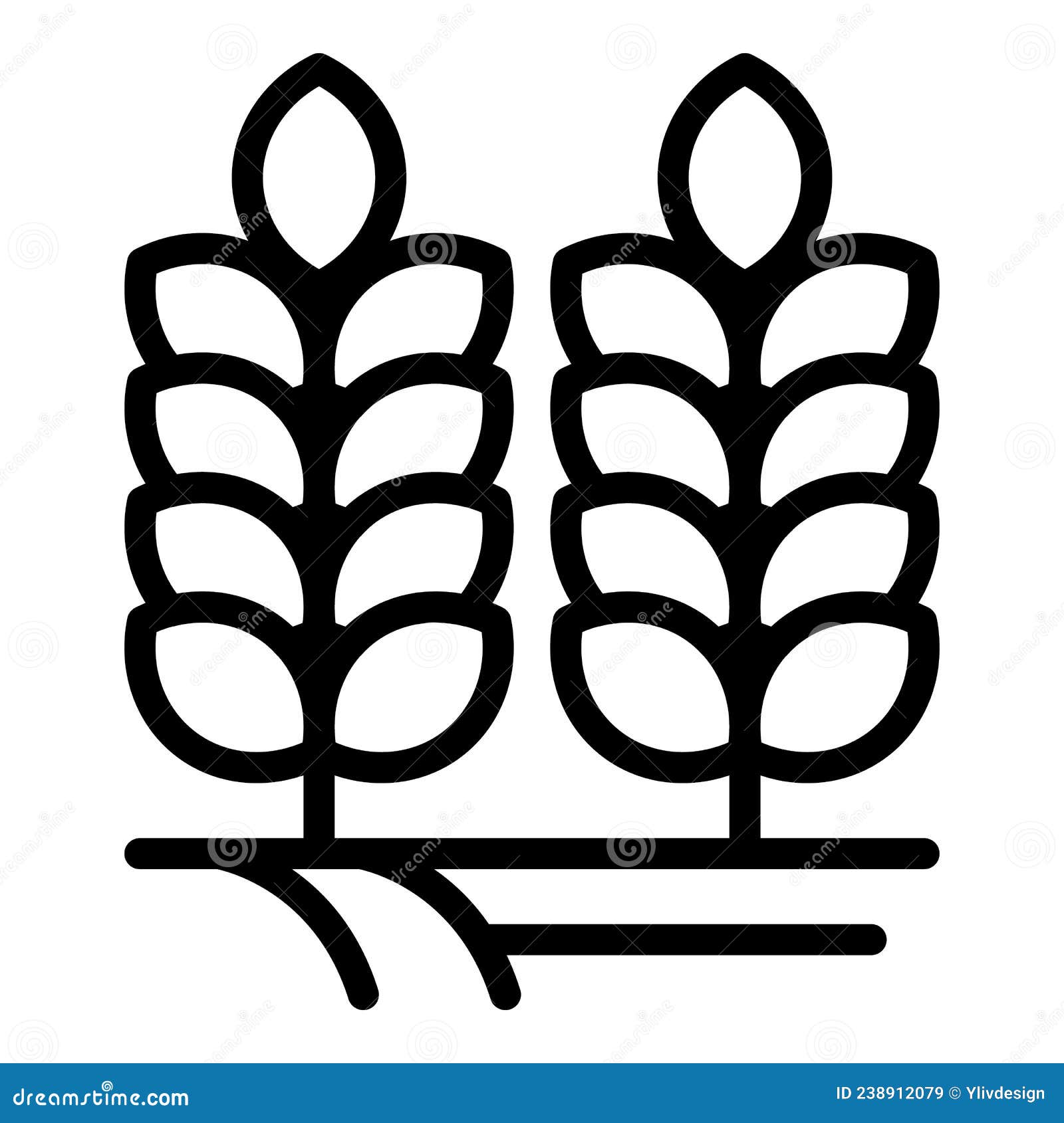 Wheat Plant Icon Outline Vector. Hops Plant Stock Vector - Illustration ...