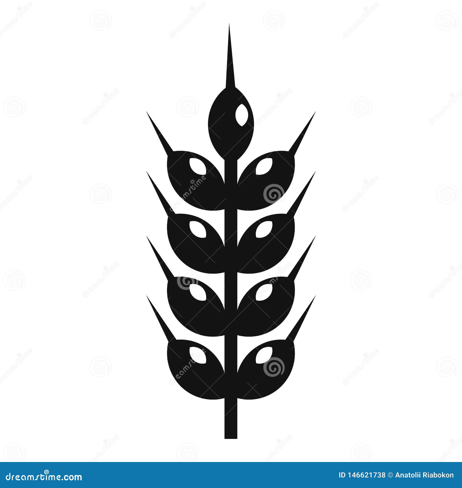 Wheat Plant Icon, Simple Style Stock Vector - Illustration of element ...