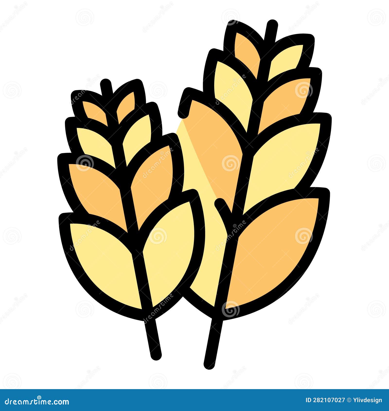 Wheat Plant Icon Vector Flat Stock Vector - Illustration of corn, plant ...