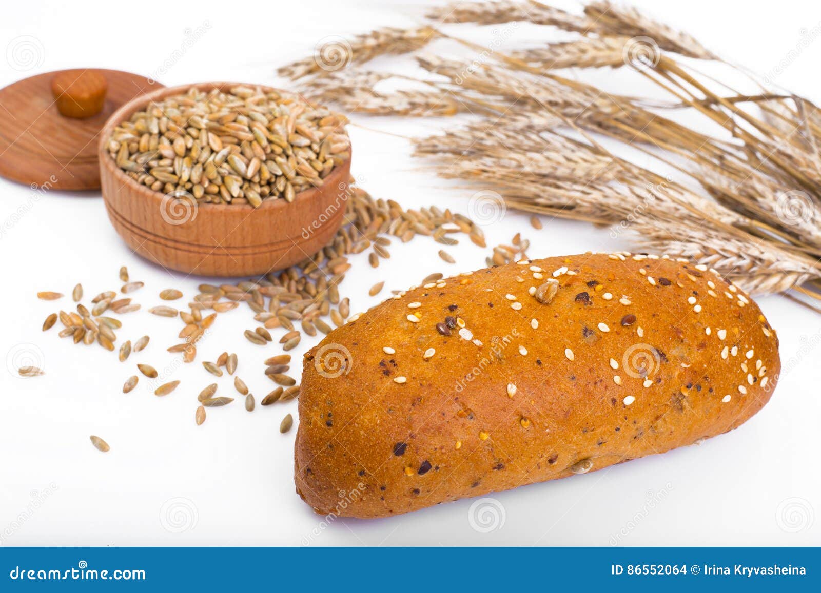 Wheat Rye Bread with Flax Seeds, Chia, Sesame Stock Photo - Image of ...