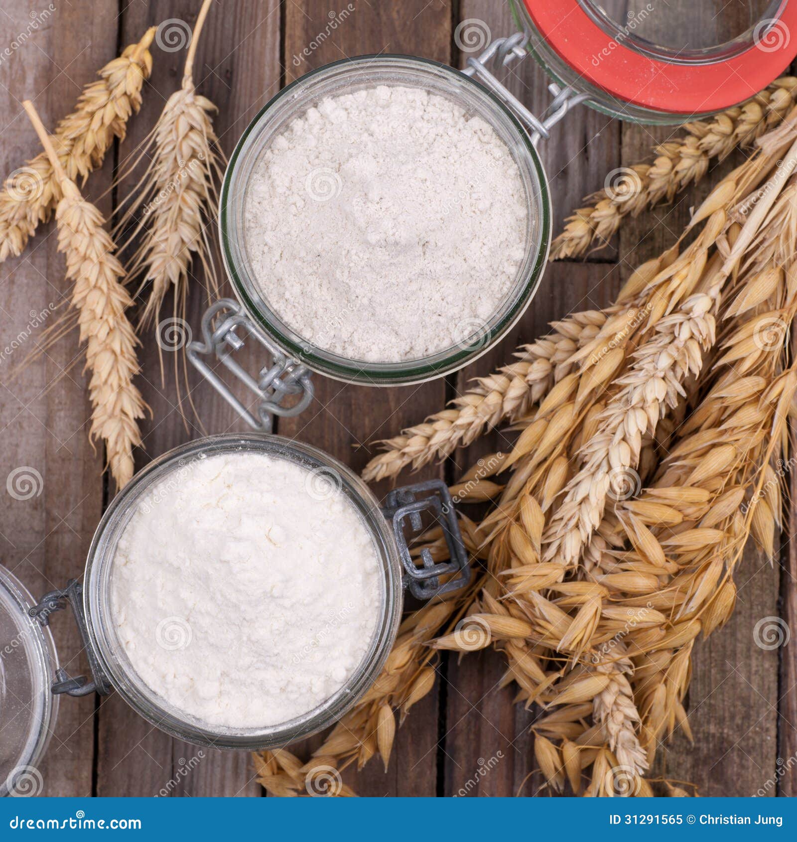 Wheat and rye flour stock image. Image of harvest, flour - 31291565