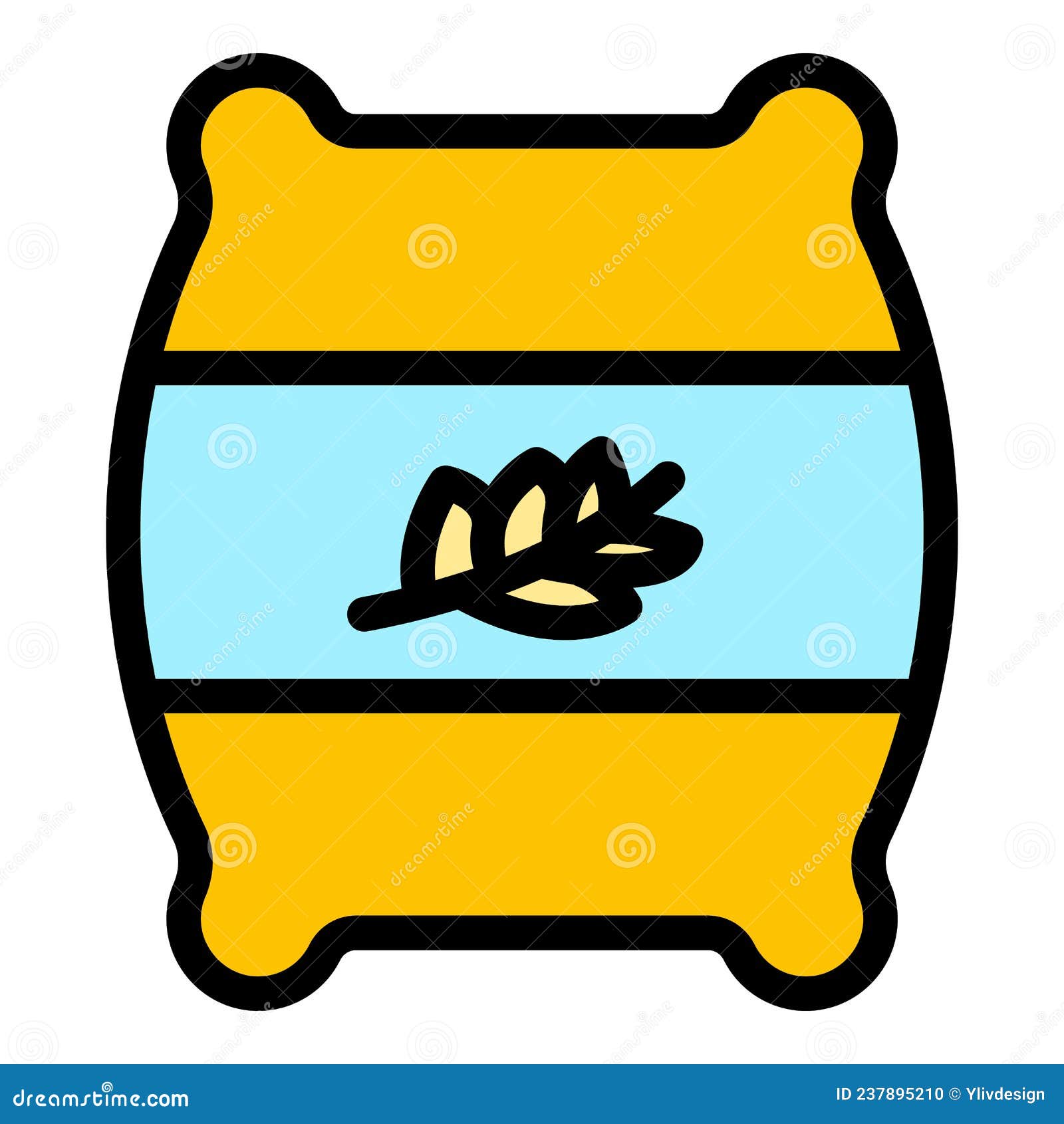 Wheat Sack Icon Color Outline Vector Stock Vector - Illustration of ...
