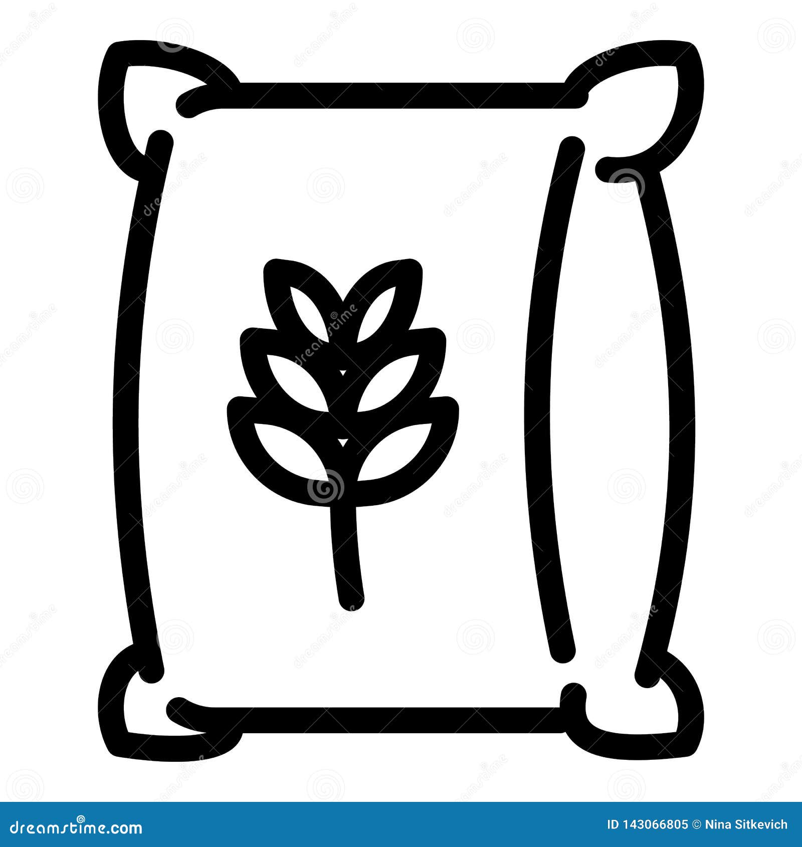Sack Bag Icon With 90 Bonus Pictograms Vector Illustration ...