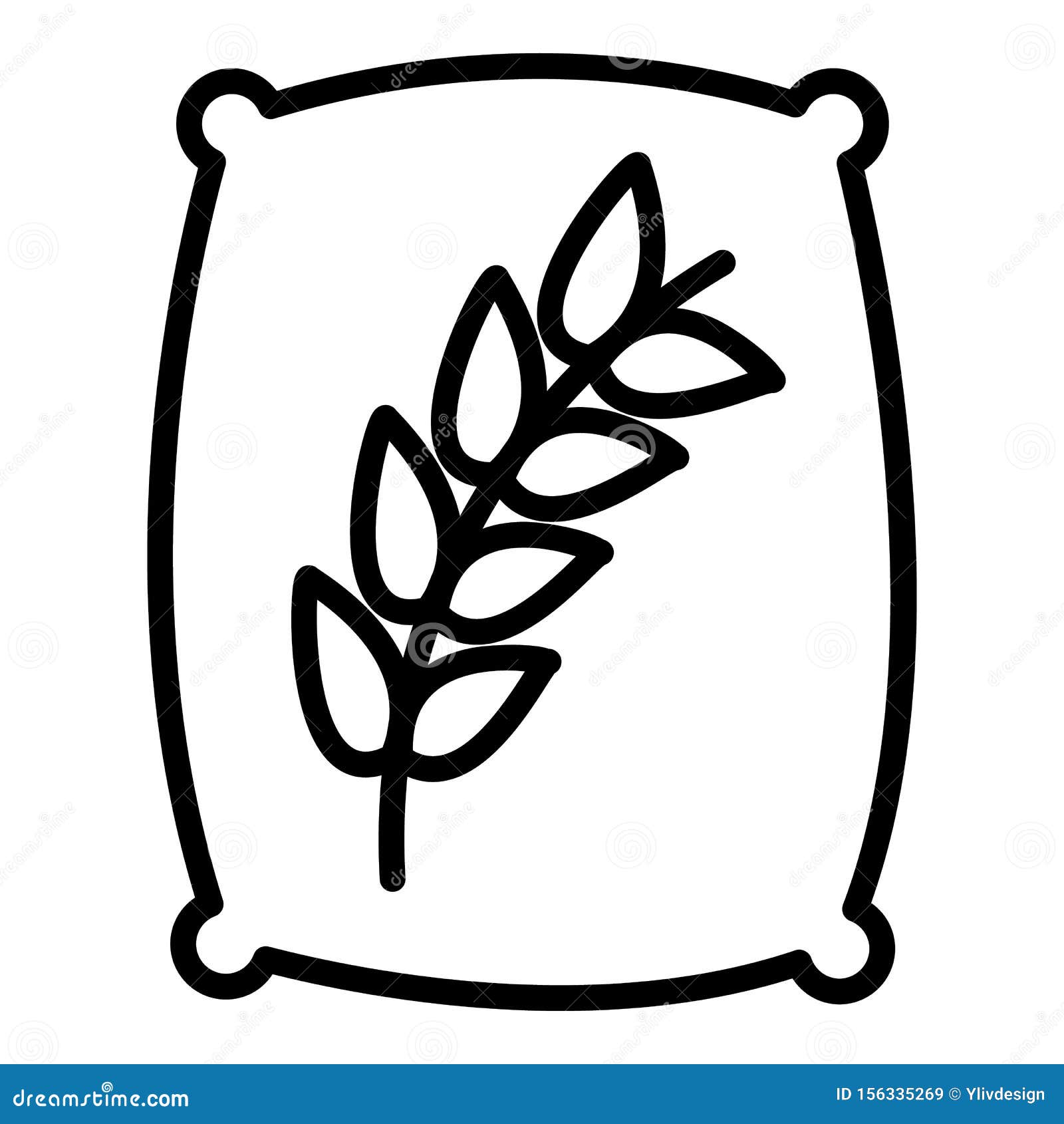 Wheat Sack Icon, Outline Style Stock Vector - Illustration of farm ...