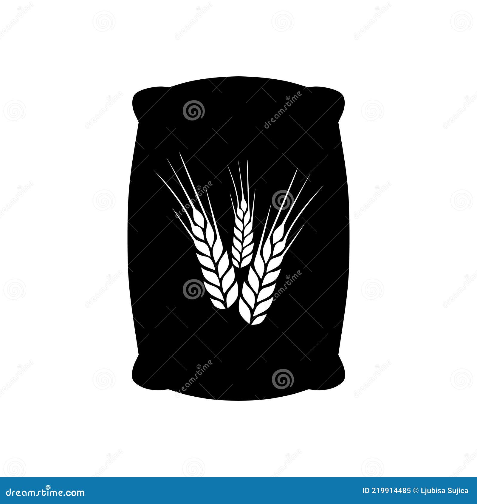 Wheat Sack Icon for Web Design Isolated on White Background Stock ...
