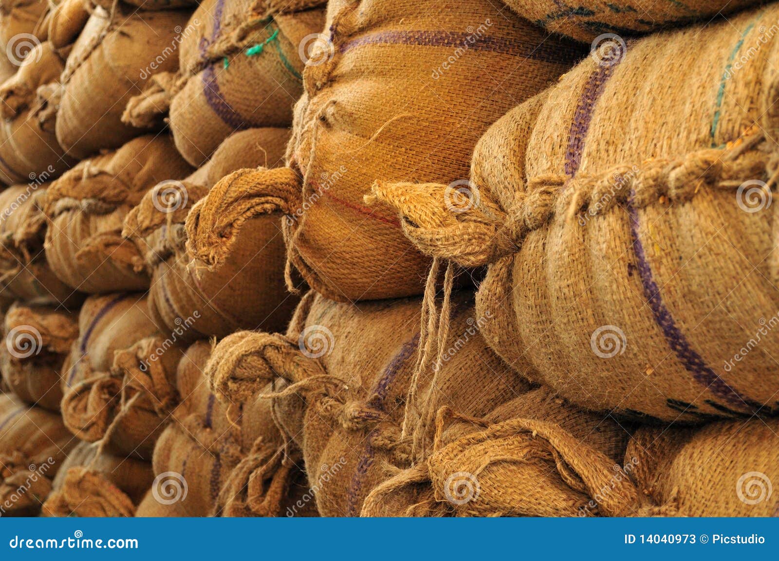Wheat sacks stock image. Image of colors, piled, grains - 14040973