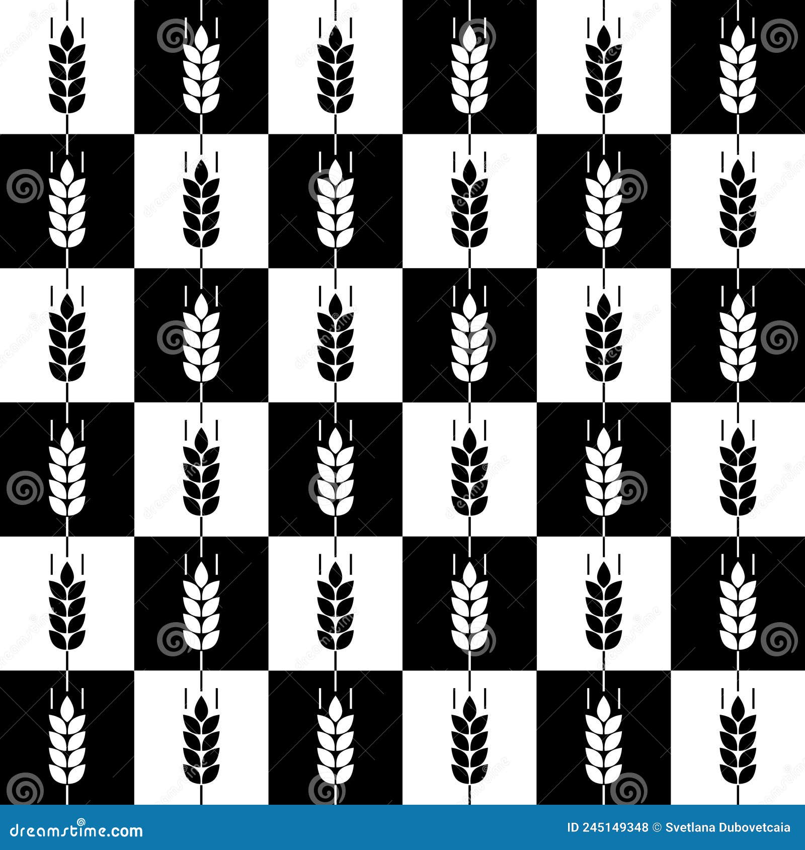 Wheat Seamless Pattern. Bakery Background. Bread Grain Texture ...