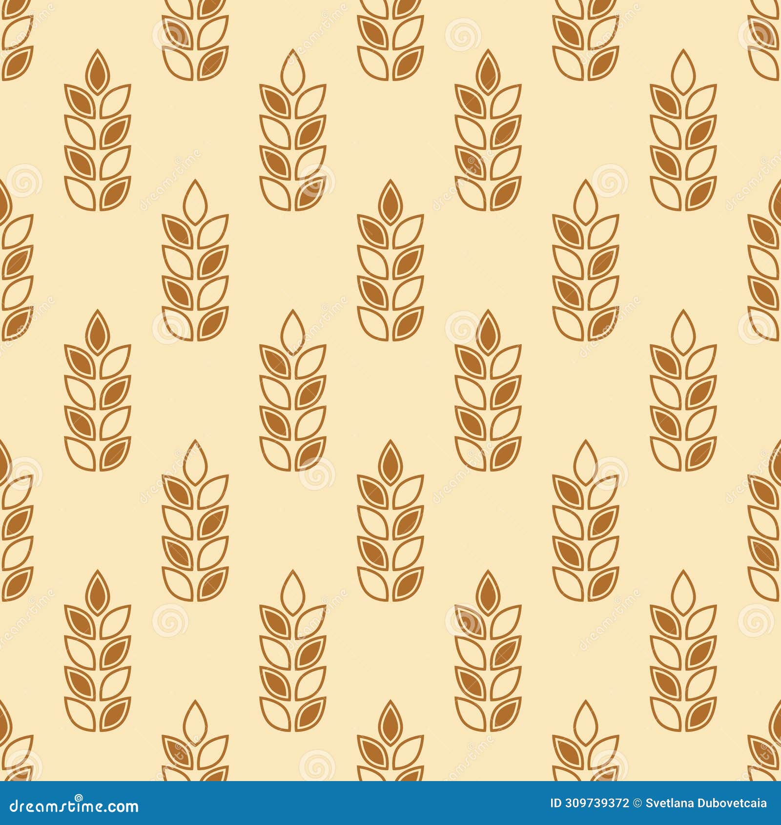 Wheat Seamless Pattern. Repeating Gold Grain. Oat Background. Repeated ...