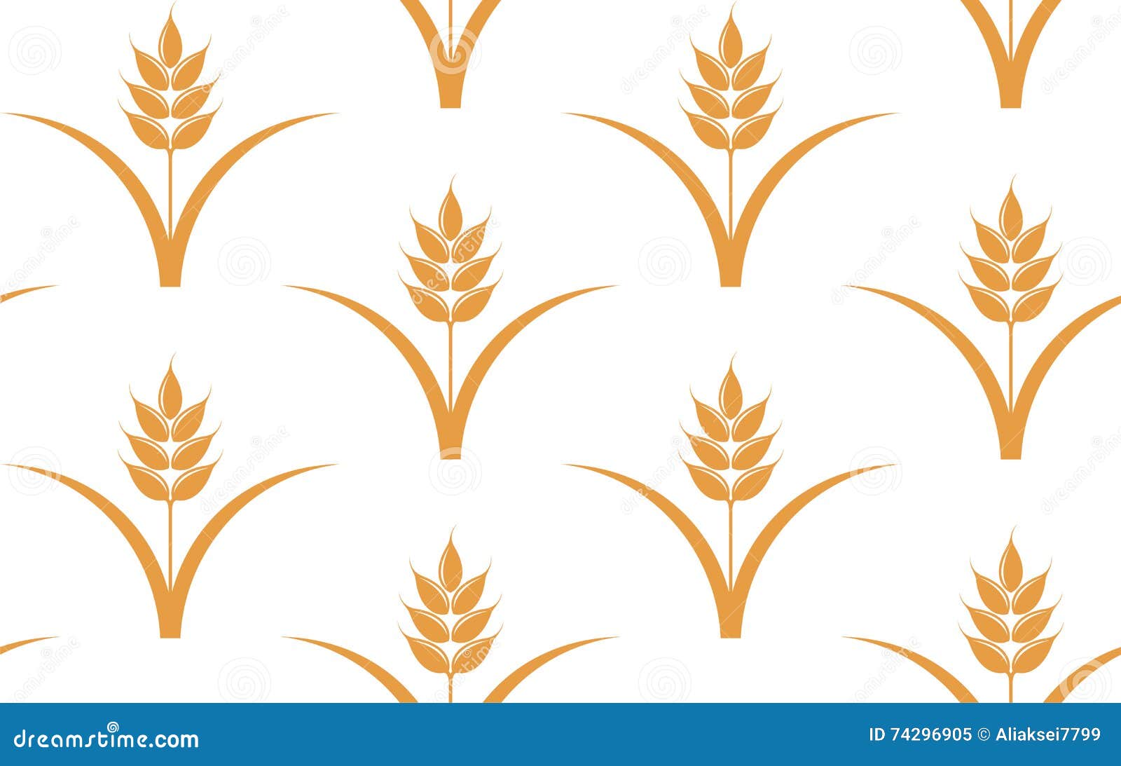 Wheat. Seamless pattern stock vector. Illustration of pattern - 74296905