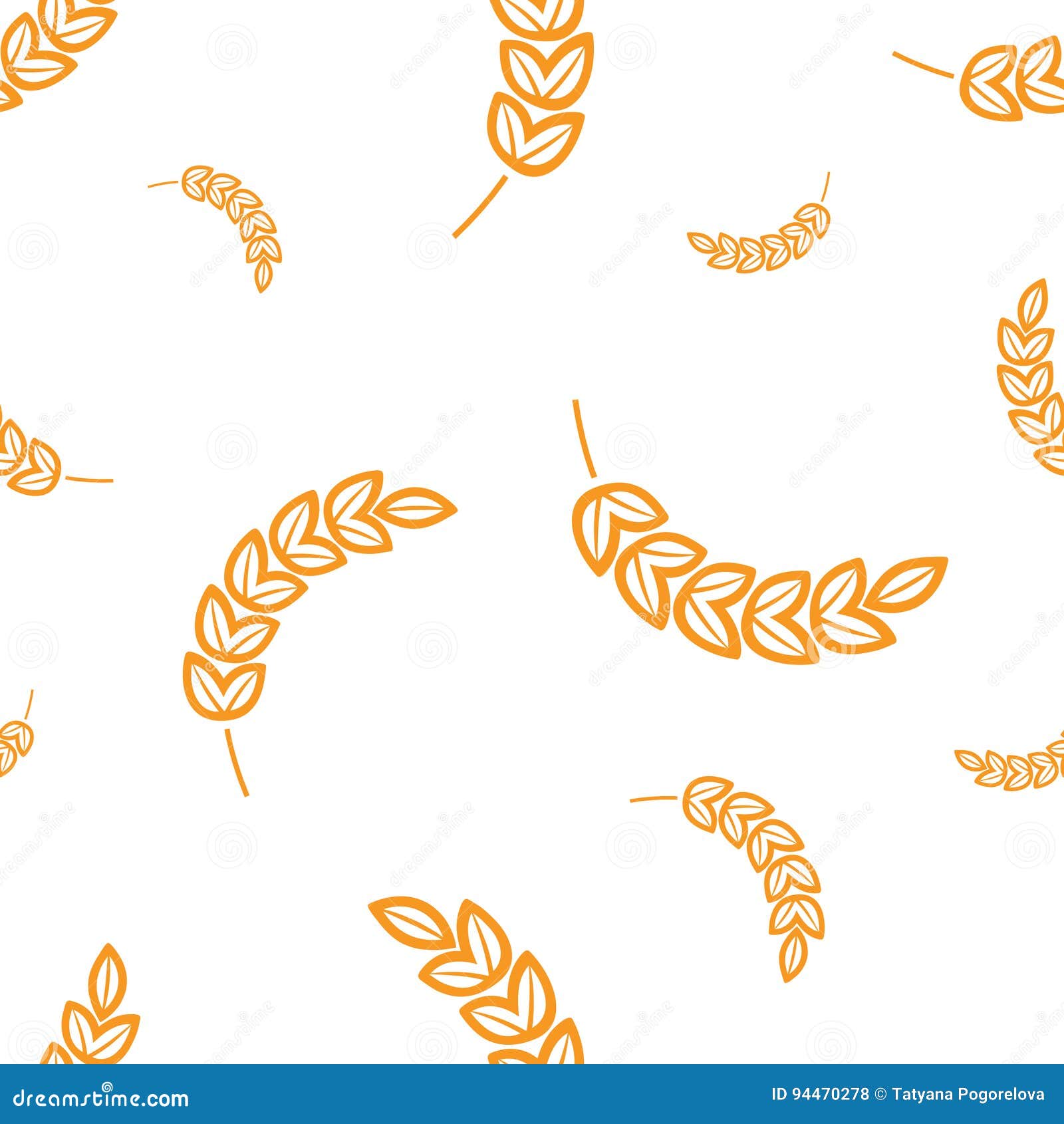 Wheat Seamless Pattern. Vector Illustration. Stock Illustration ...