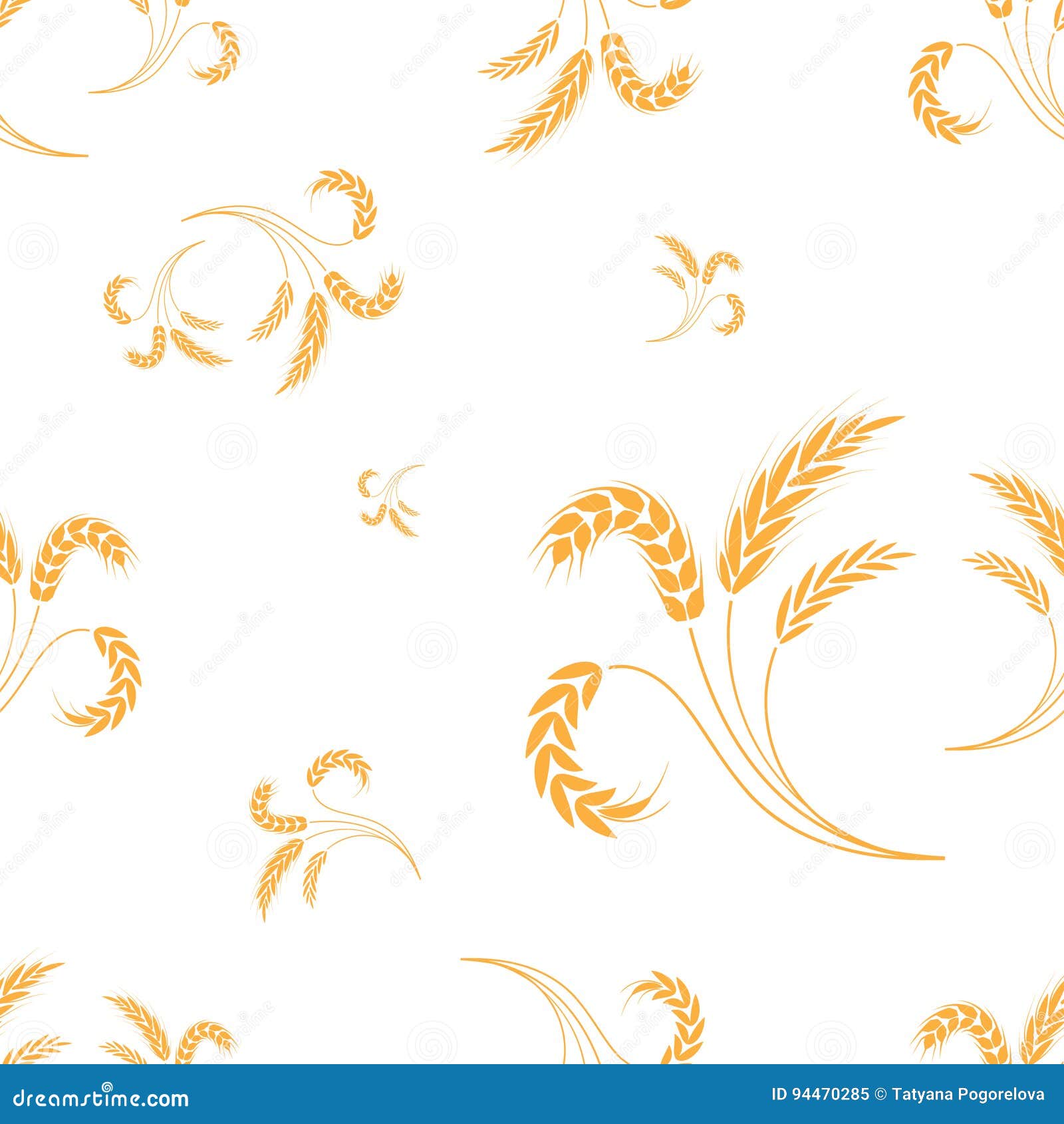 Wheat Seamless Pattern. Vector Illustration. Stock Illustration ...