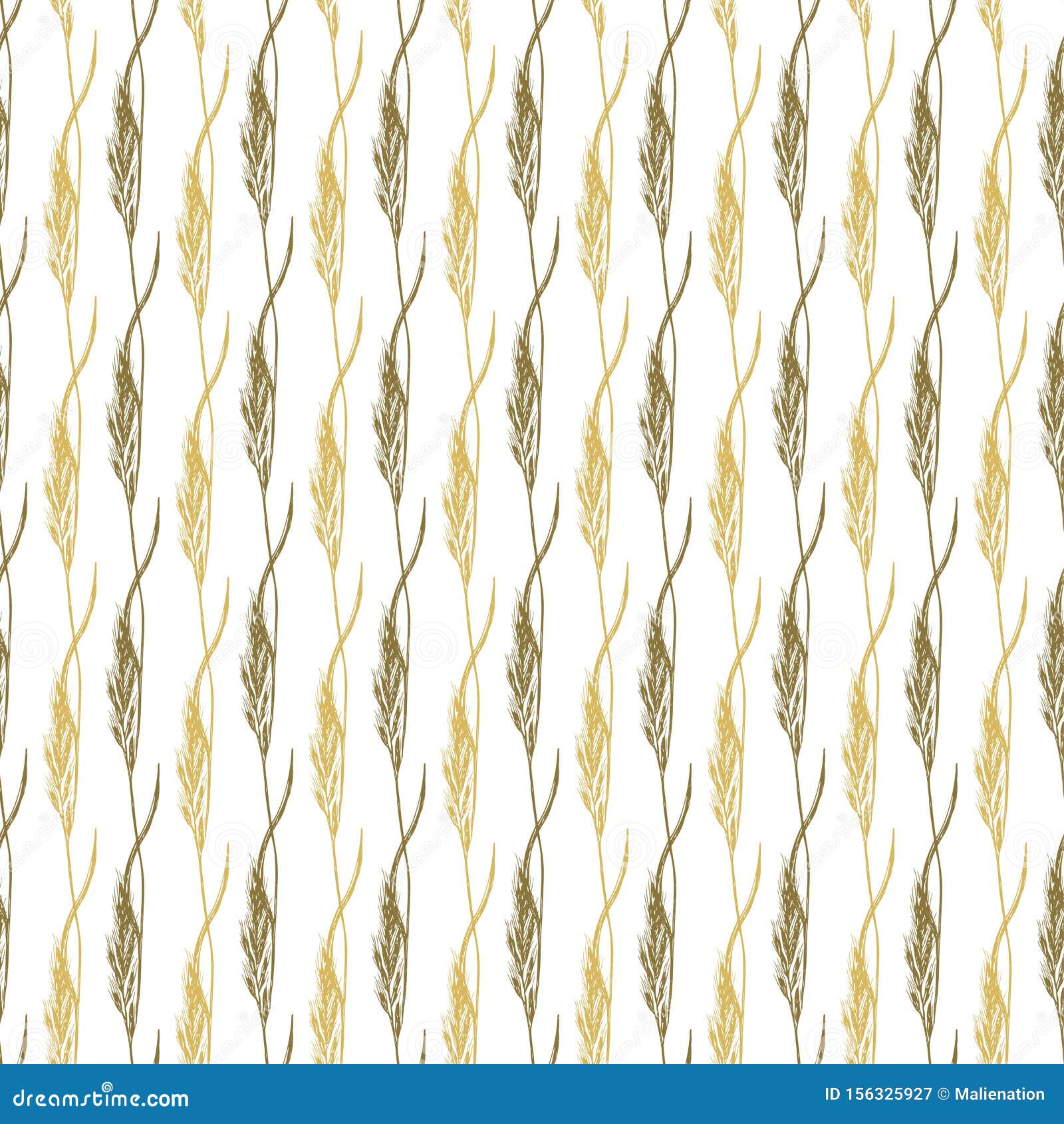 Wheat Seamless Pattern. Vector Print Design. Nature Background With ...