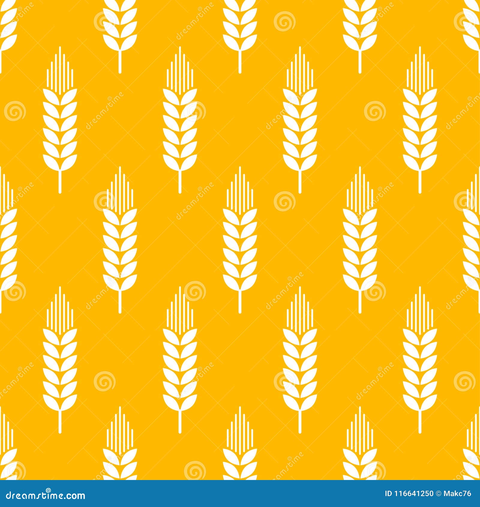 Wheat seamless pattern stock vector. Illustration of corn - 116641250
