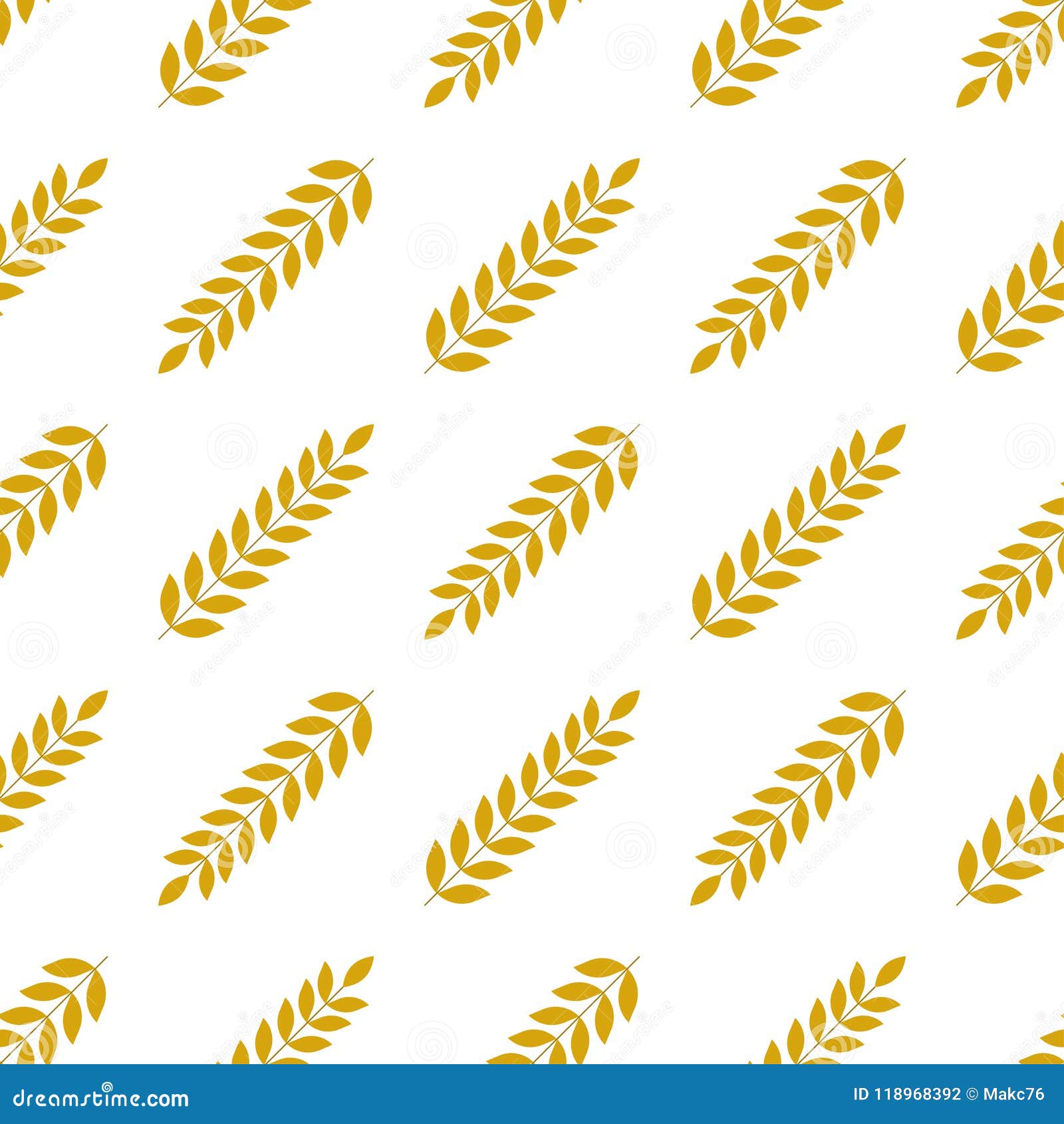 Wheat seamless pattern stock vector. Illustration of barley - 118968392