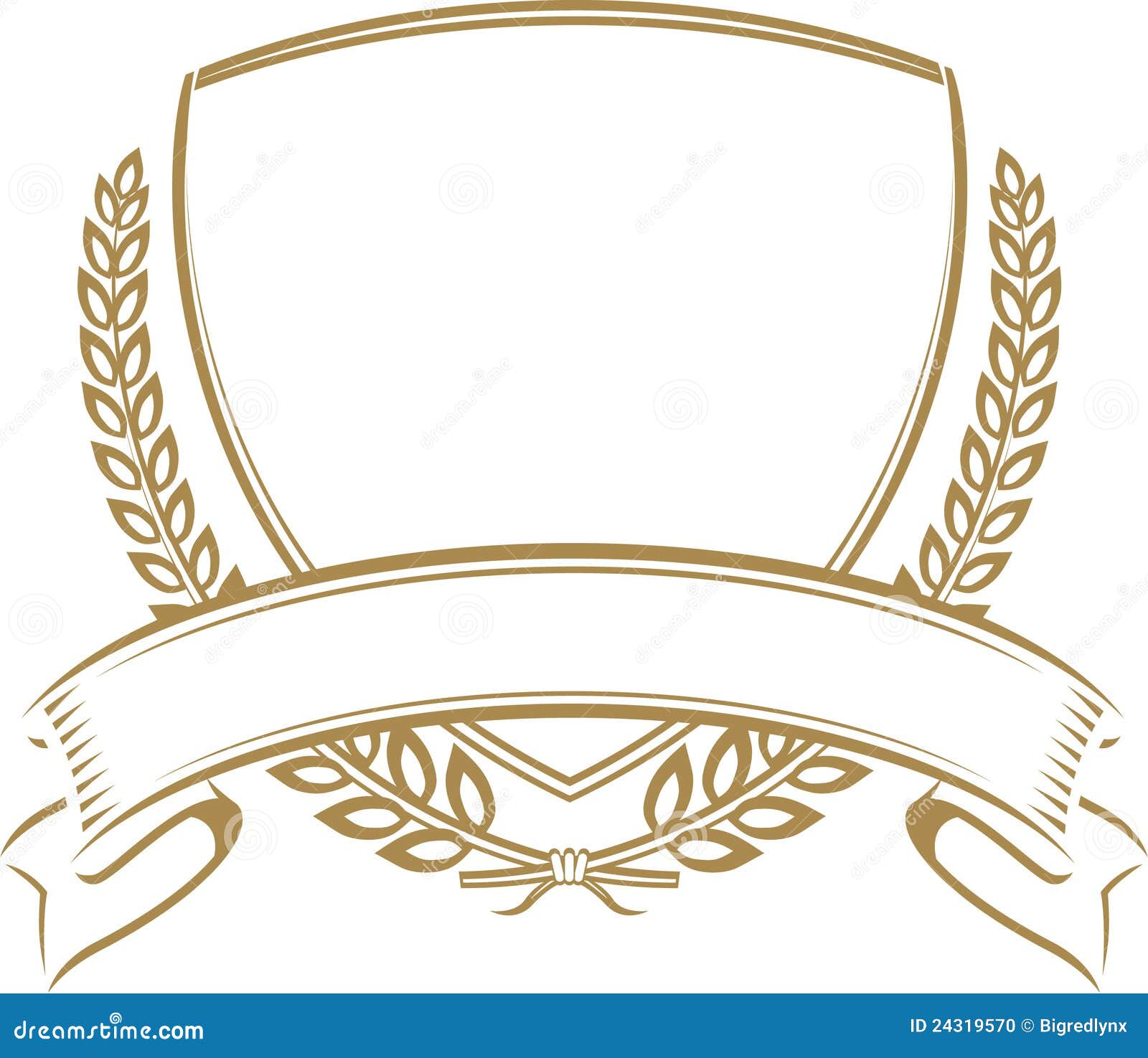 Wheat Shield stock vector. Illustration of insignia, grain - 24319570