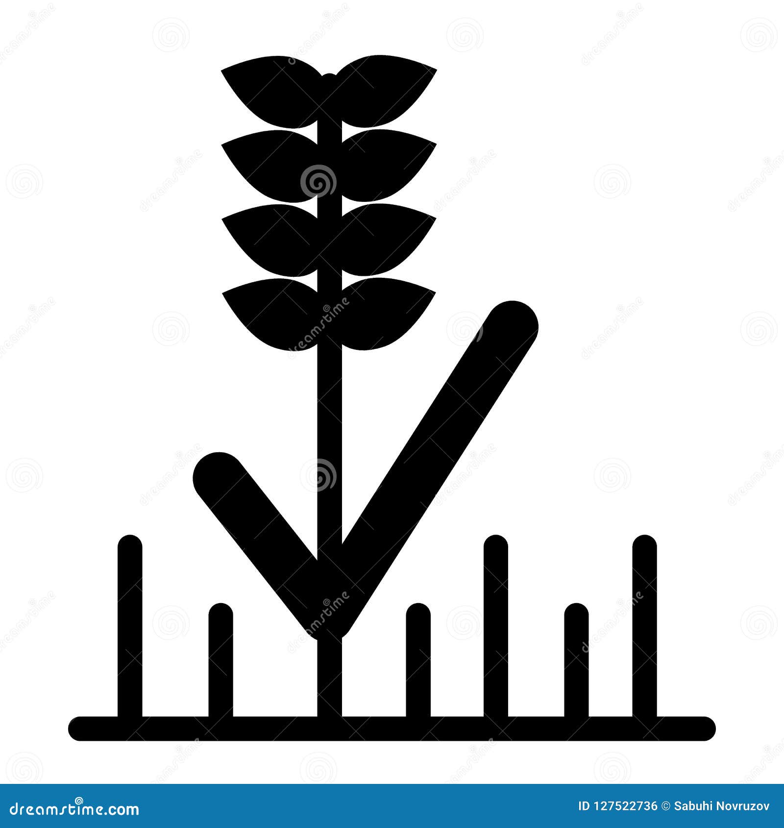 Wheat Solid Icon. Grain Vector Illustration Isolated on White Stock ...